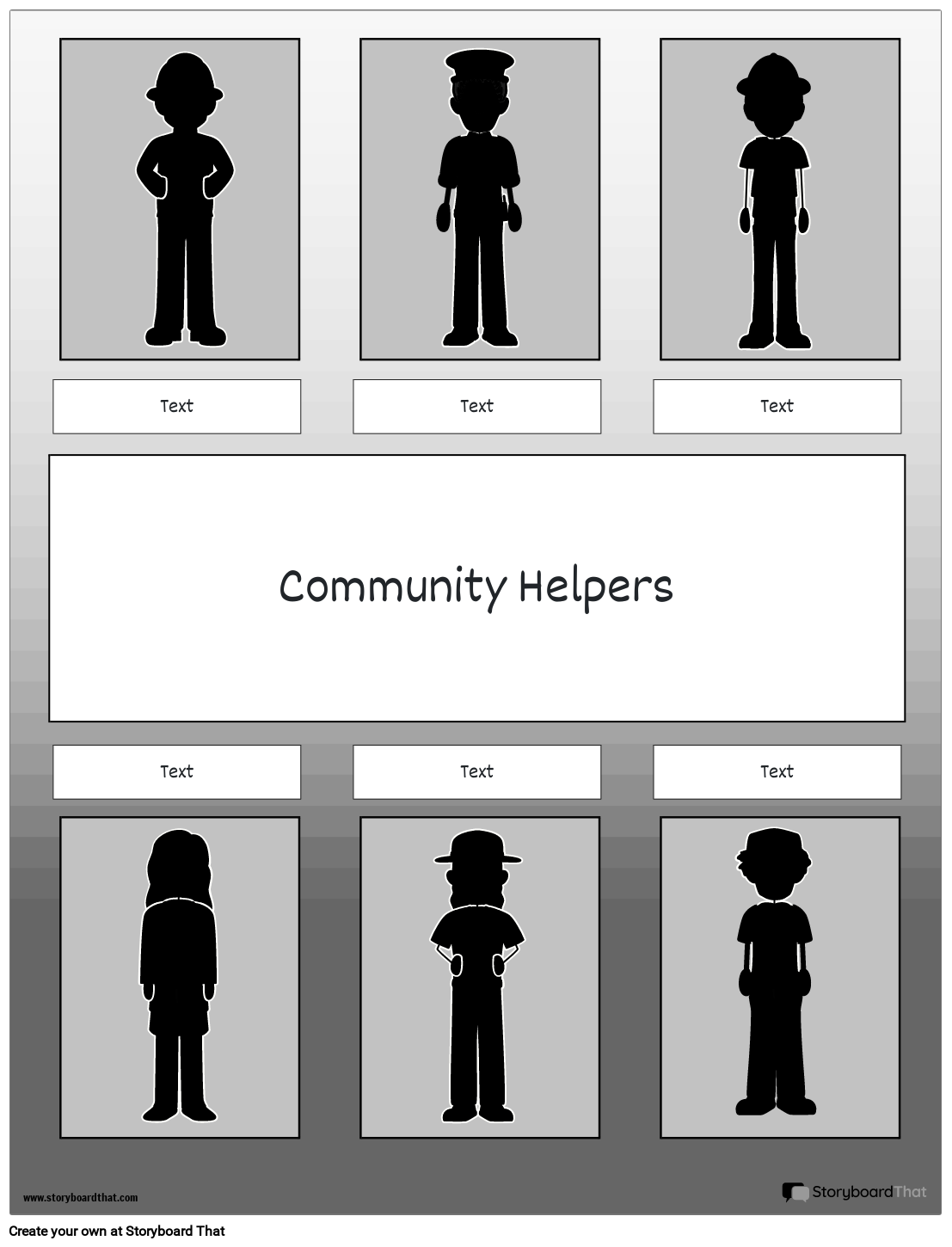 Community Helpers Worksheet with Multiple Speech Bubbles