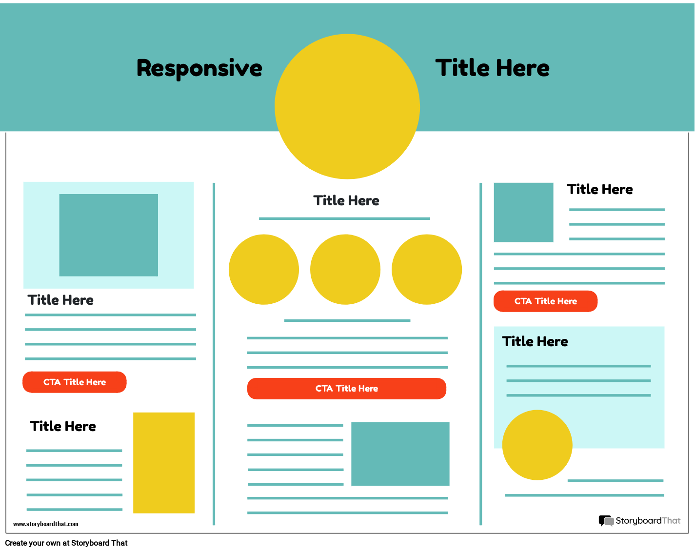 Corporate Responsive WireFrame Template 1 Storyboard Corporate Responsive WireFrame Template 1 Storyboard
