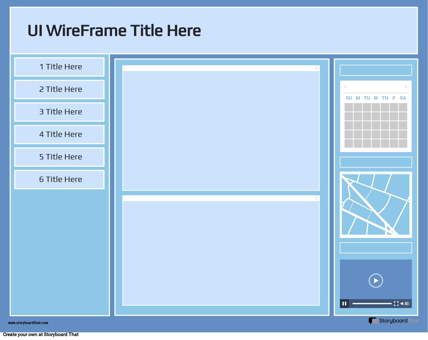 Corporate UI WireFrame Template 1 Storyboard by templates