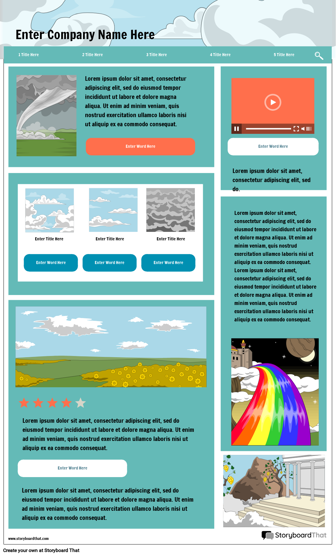 Corporate WireFrame Vs Mock up Completed 3 Storyboard