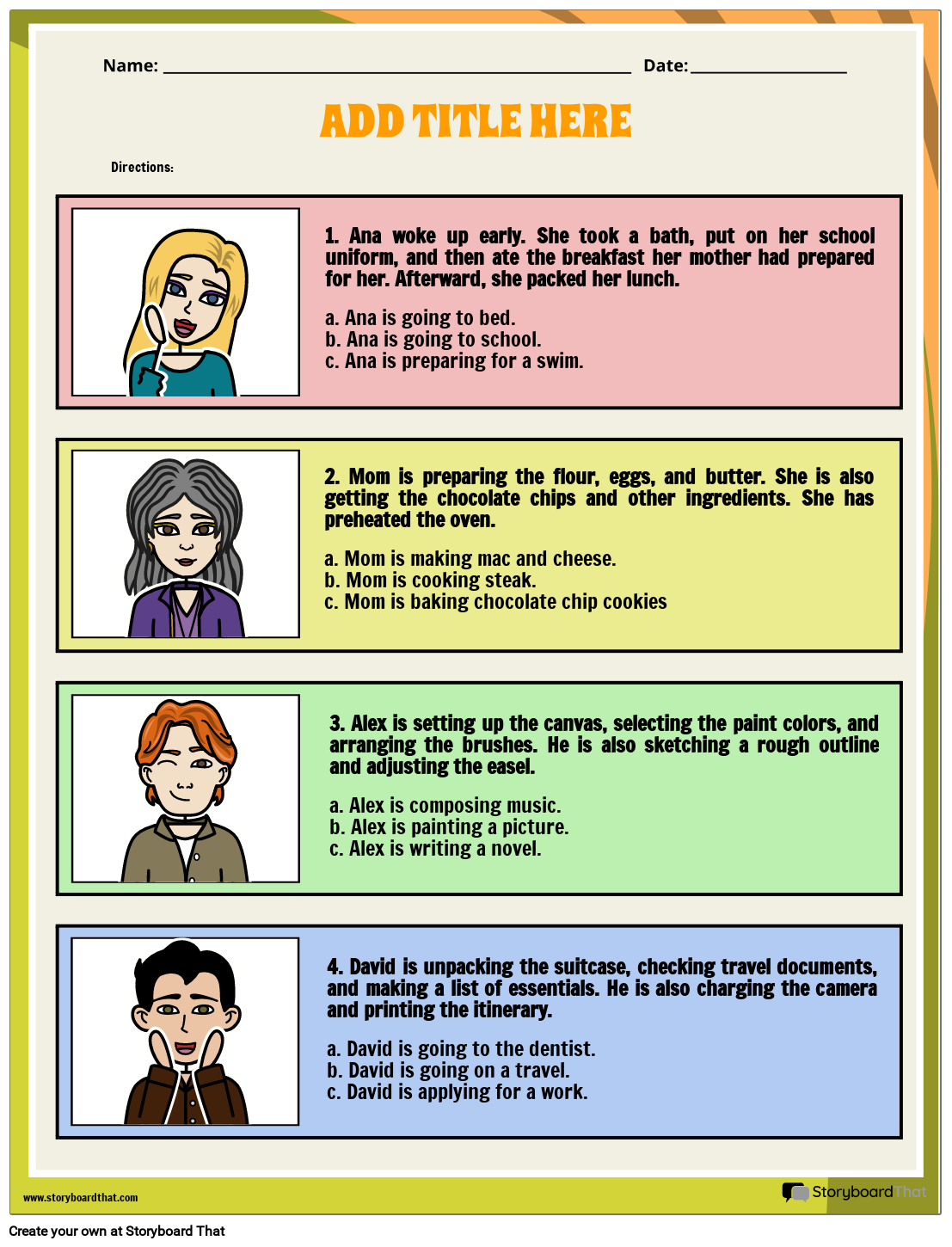 Cute Pastel Themed Inferencing Template Design