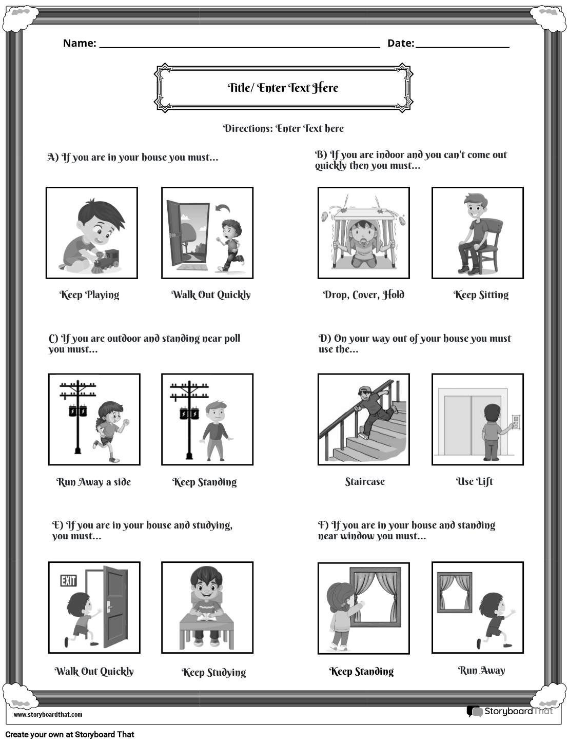 Safety Worksheets For Kids