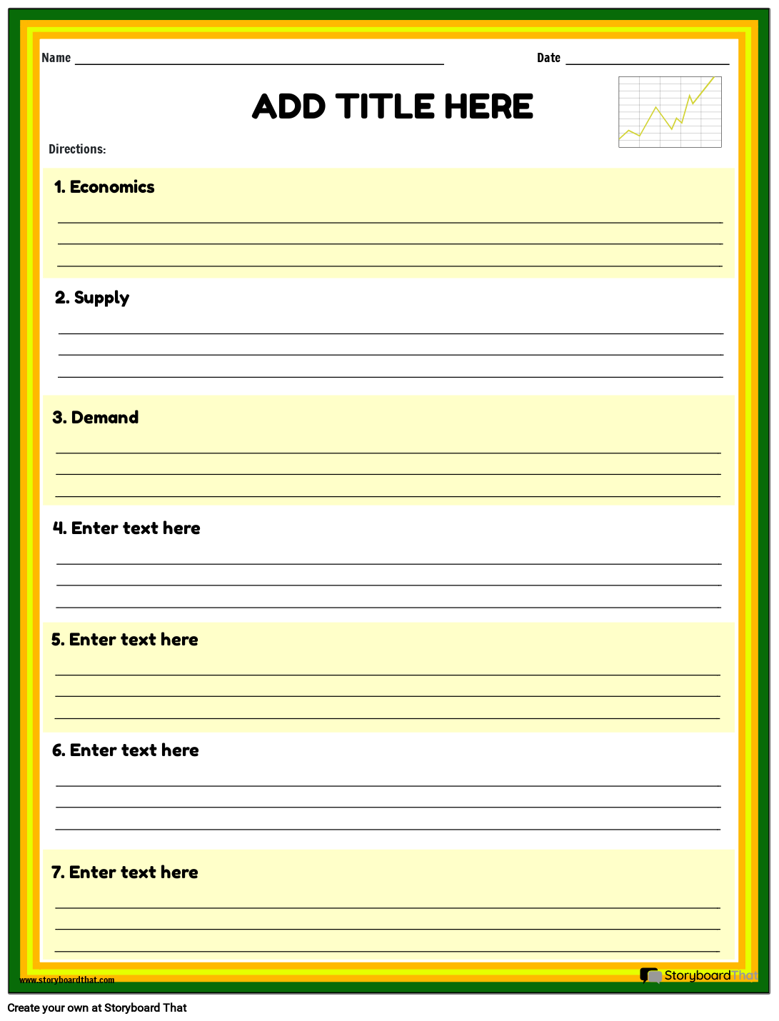 Economics Terms Worksheet Storyboard by templates