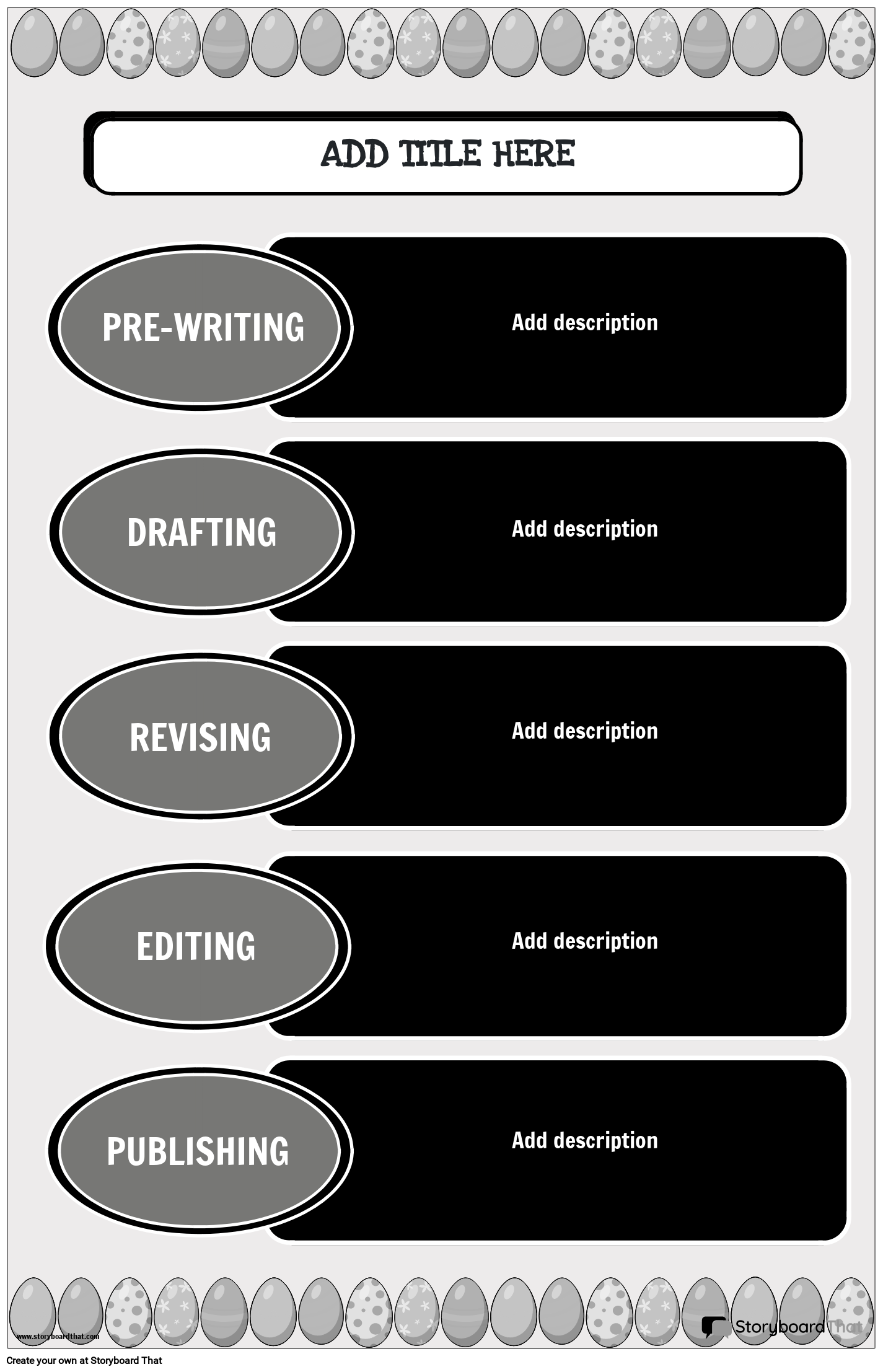 Writing Process Template - Eggs Storyboard par templates