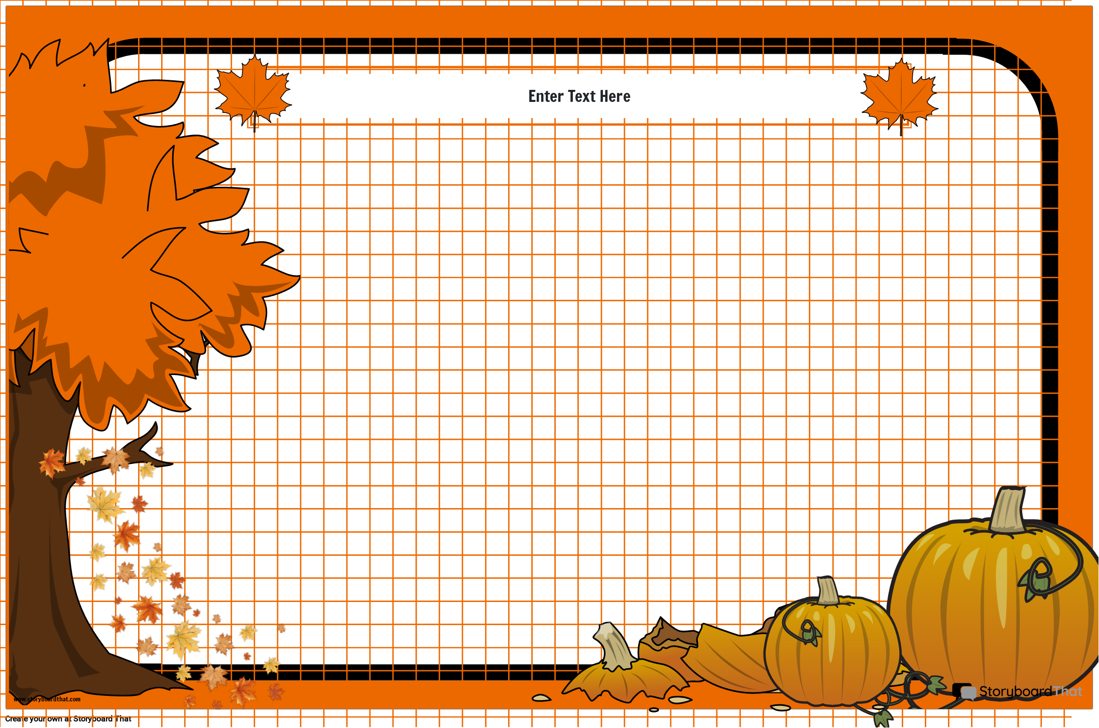 Printable Graph Paper Featuring Pumpkins Storyboard