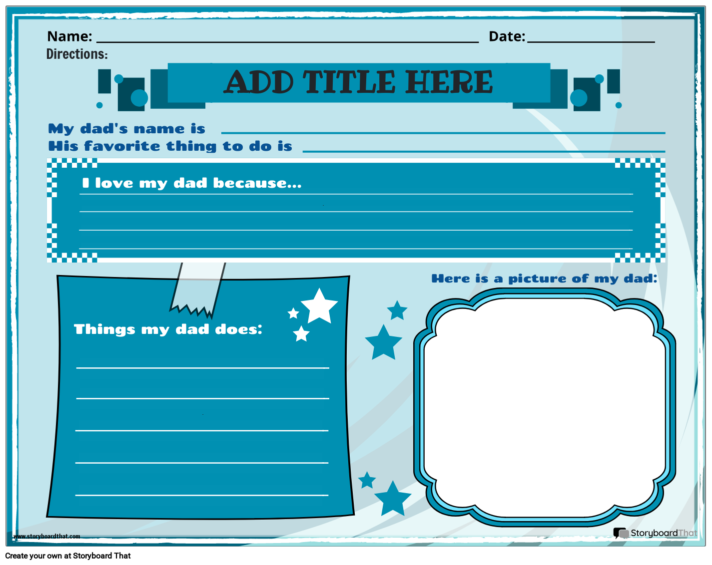 Father s Day Writing Activities Worksheet Storyboard Father s Day Writing Activities Worksheet Storyboard