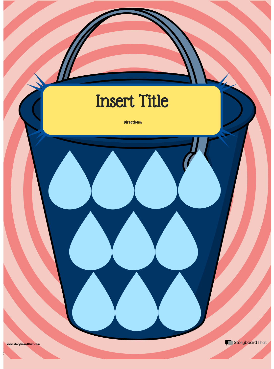 Fill the Bucket Self Affirmation Storyboard by templates
