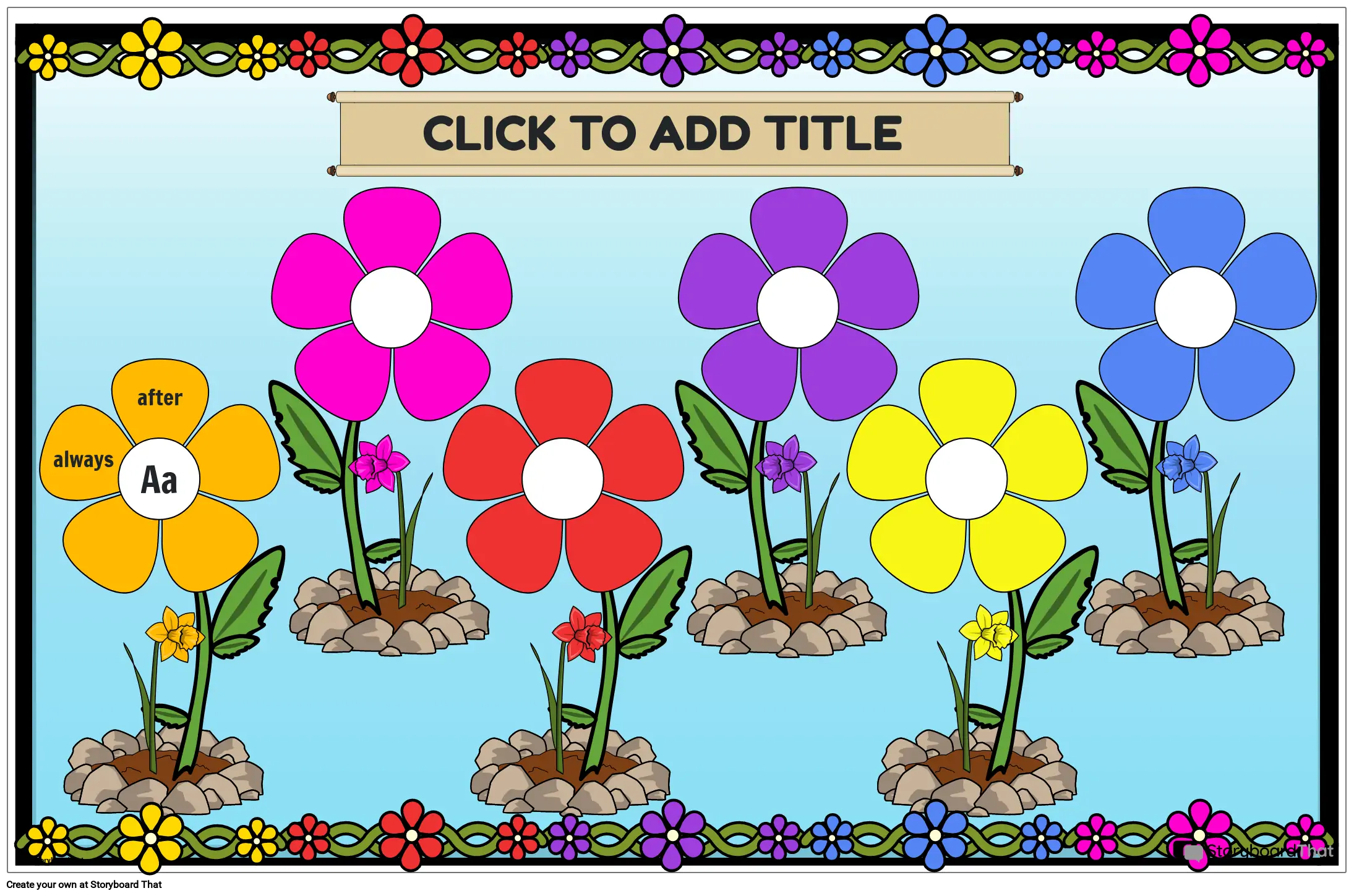 FLOWER THEMED - SIGHT WORDS POSTER Storyboard by templates