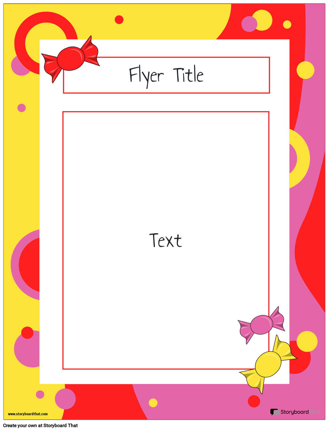 Colorful Funky Flyer Template Design Storyboard