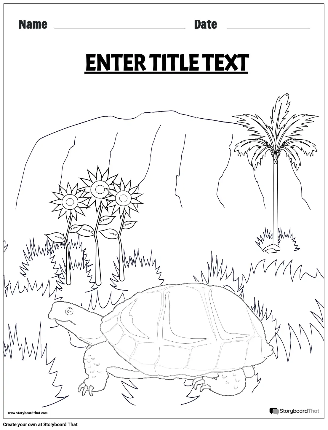 Fun Coloring page Storyboard by templates