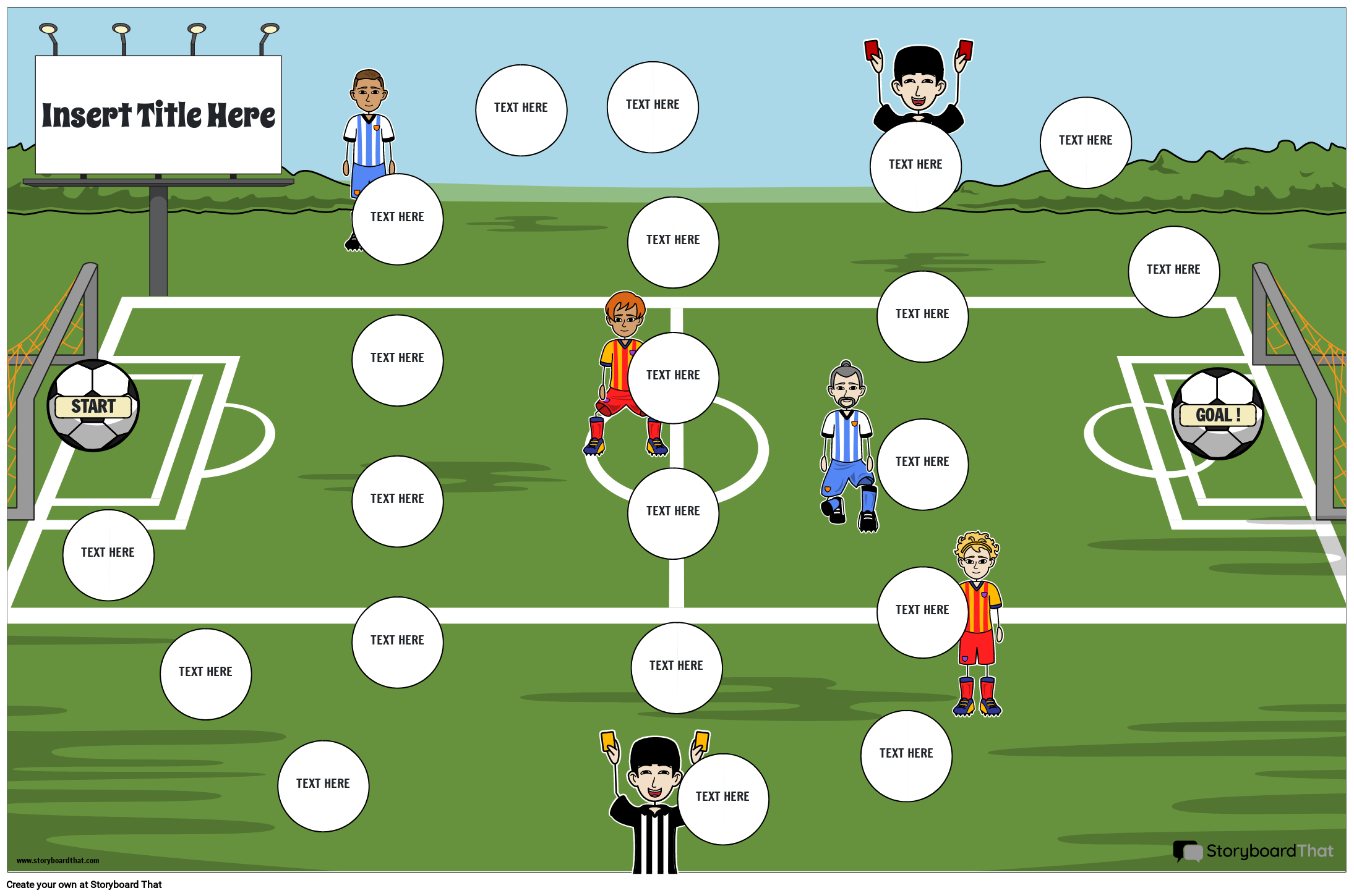 Fun Soccer Board Game Storyboard by templates
