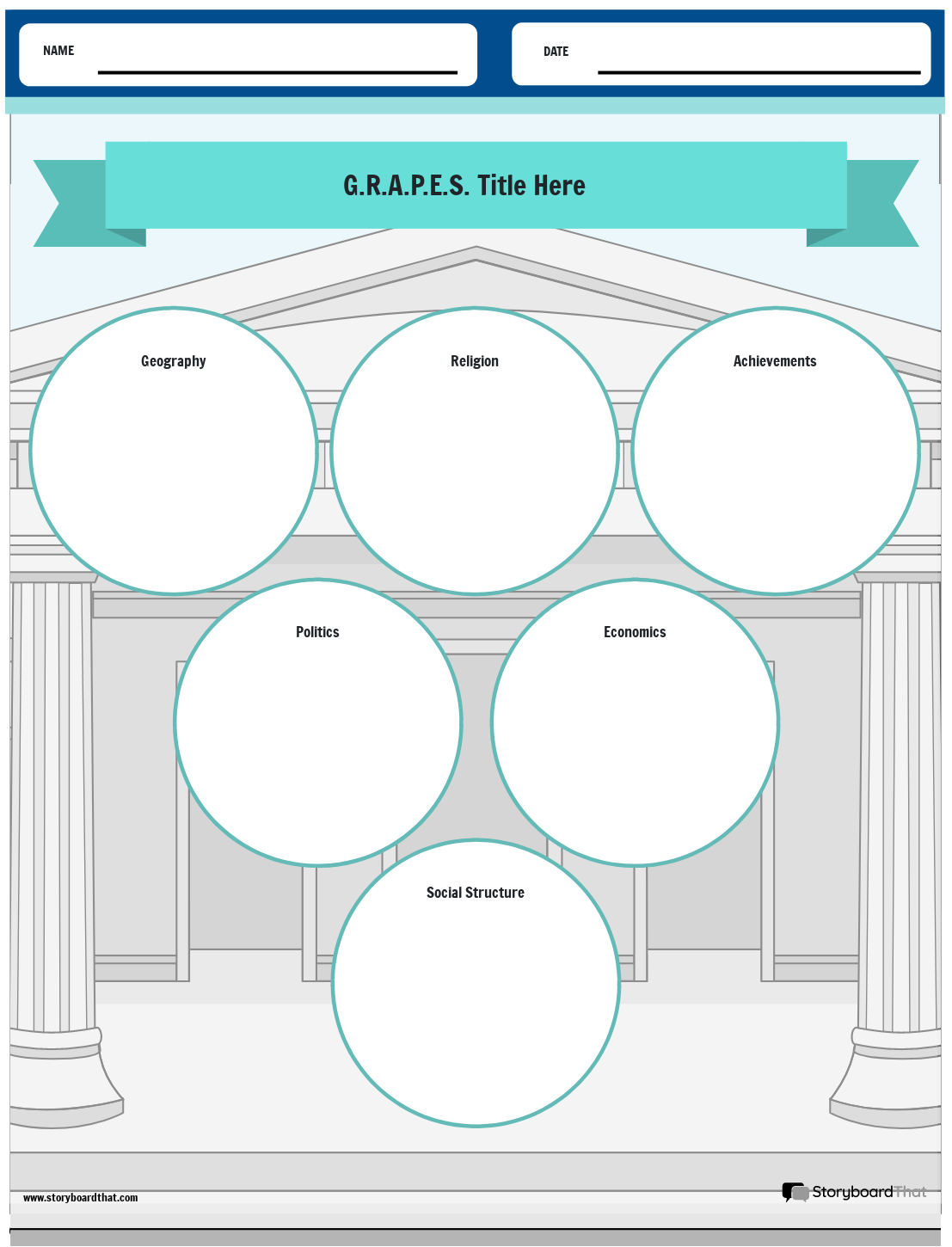 Colorful GRAPES Worksheet with Multiple Circles