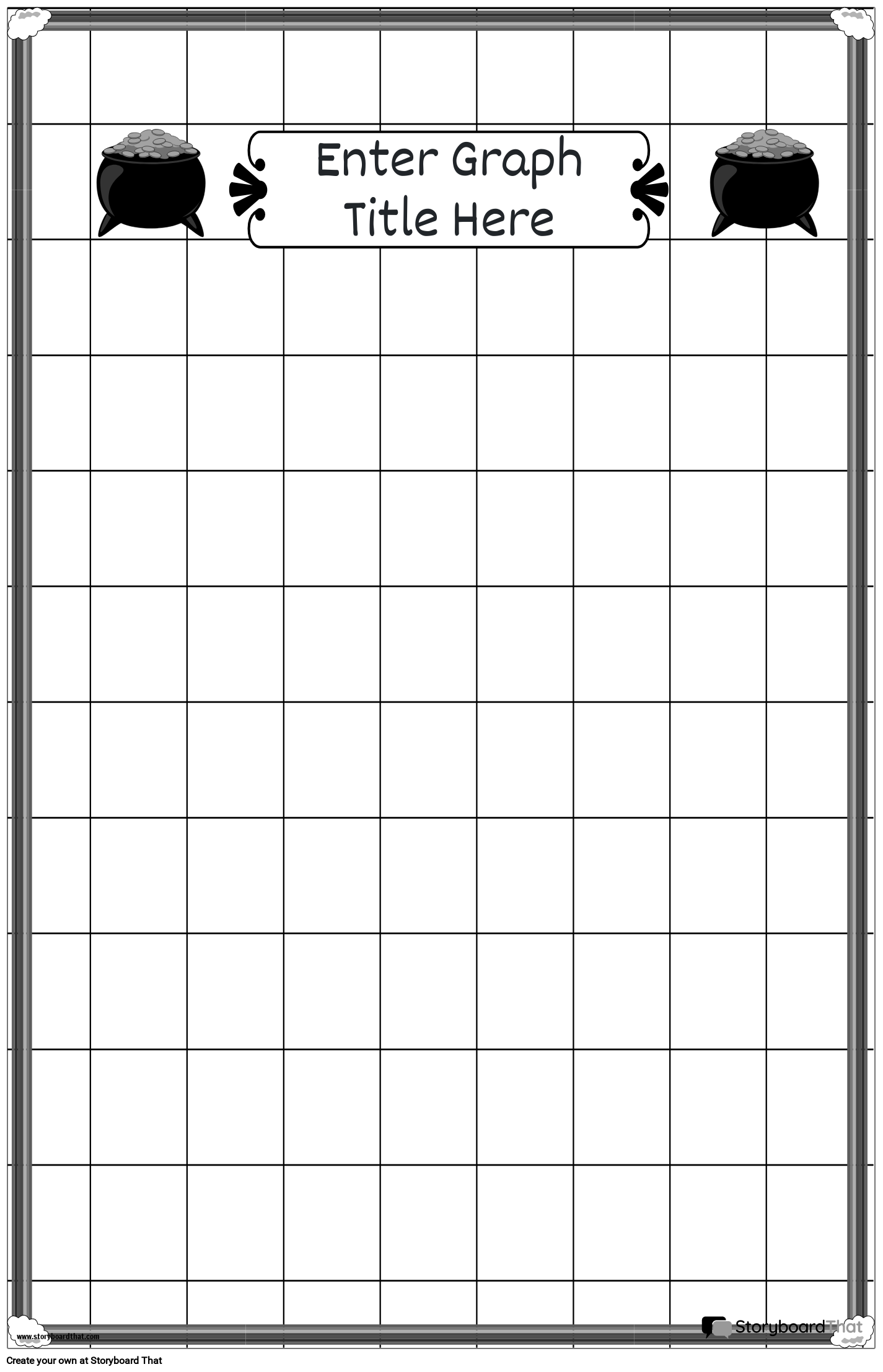 Graph Paper Poster with Rainbow Border Storyboard