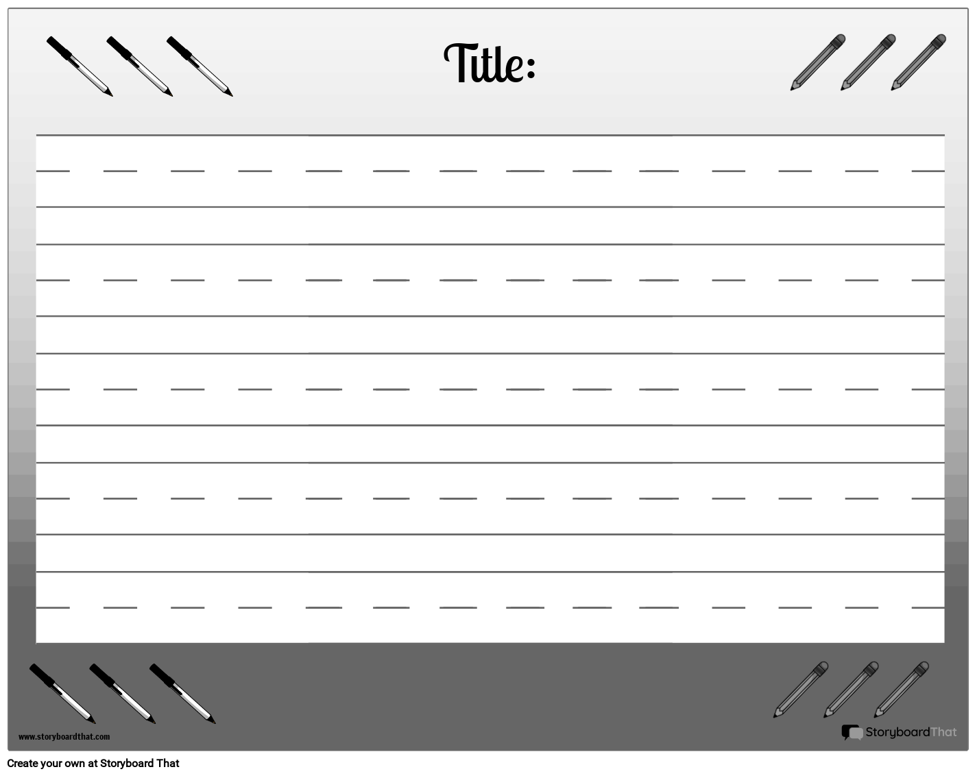 Handwriting 5 Templates
