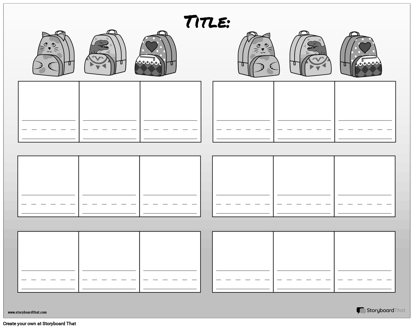 Gradient Background Handwriting Practice Worksheet