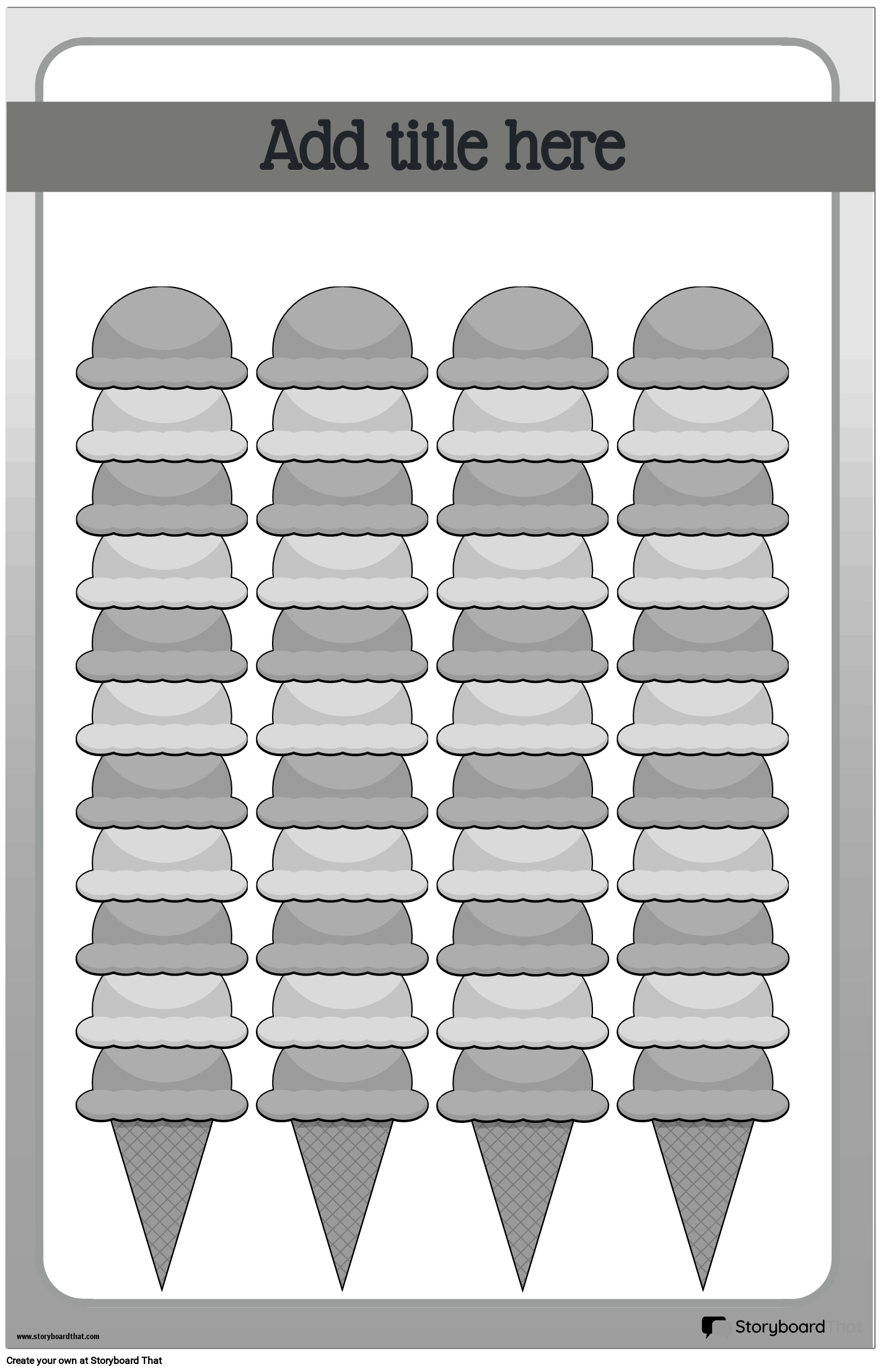 Ice Cream-themed Sight Words Poster Storyboard