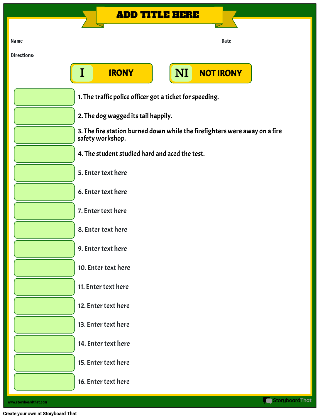 Identifying Irony Worksheet Storyboard By Templates Identifying Irony Worksheet Storyboard By Templates