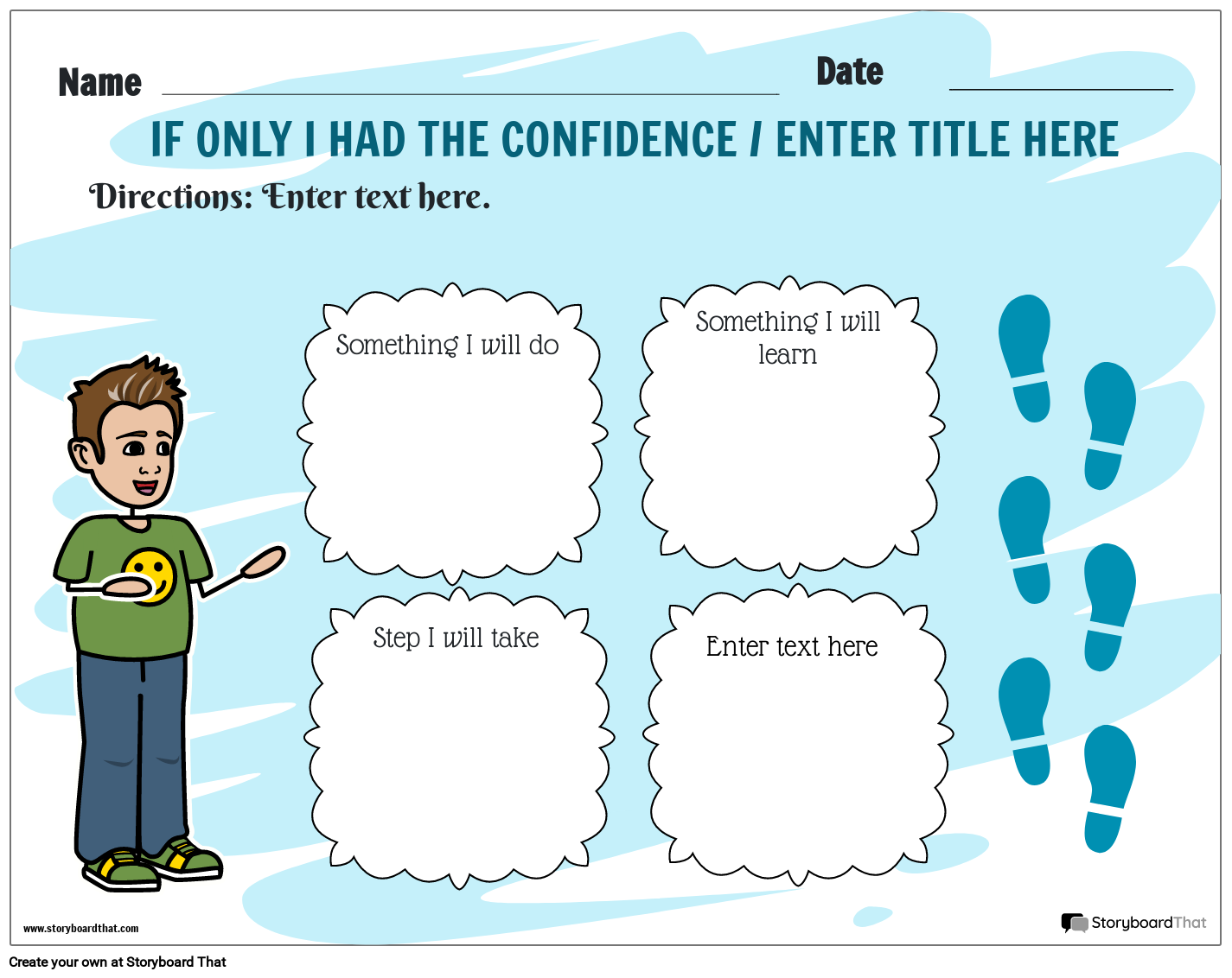 If only I had the confidence Storyboard af templates