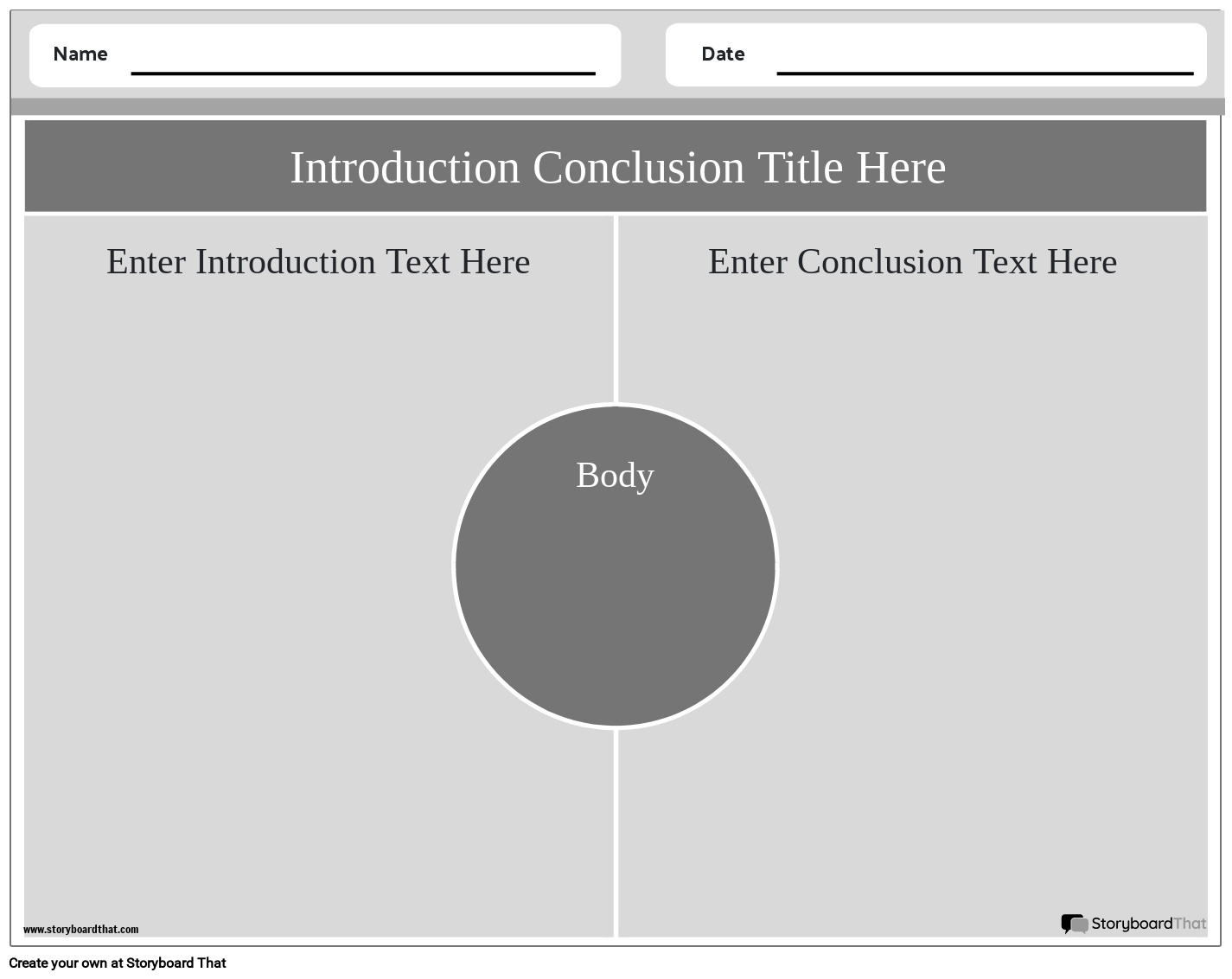 Landscape Introduction & Conclusion Template with a Circle