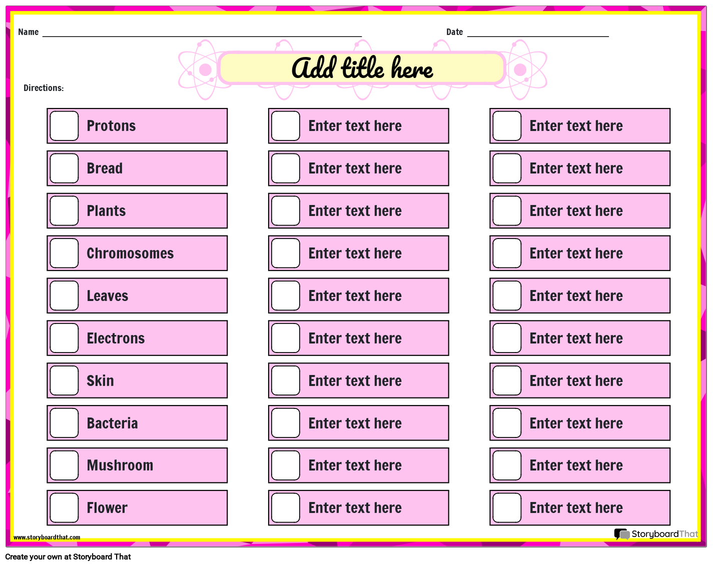 Substances and Matter Molecules Elements Activity