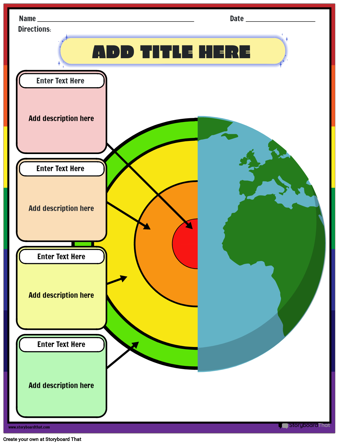 Layers Of The Earth Labeling Activity Storyboard Layers Of The Earth Labeling Activity Storyboard