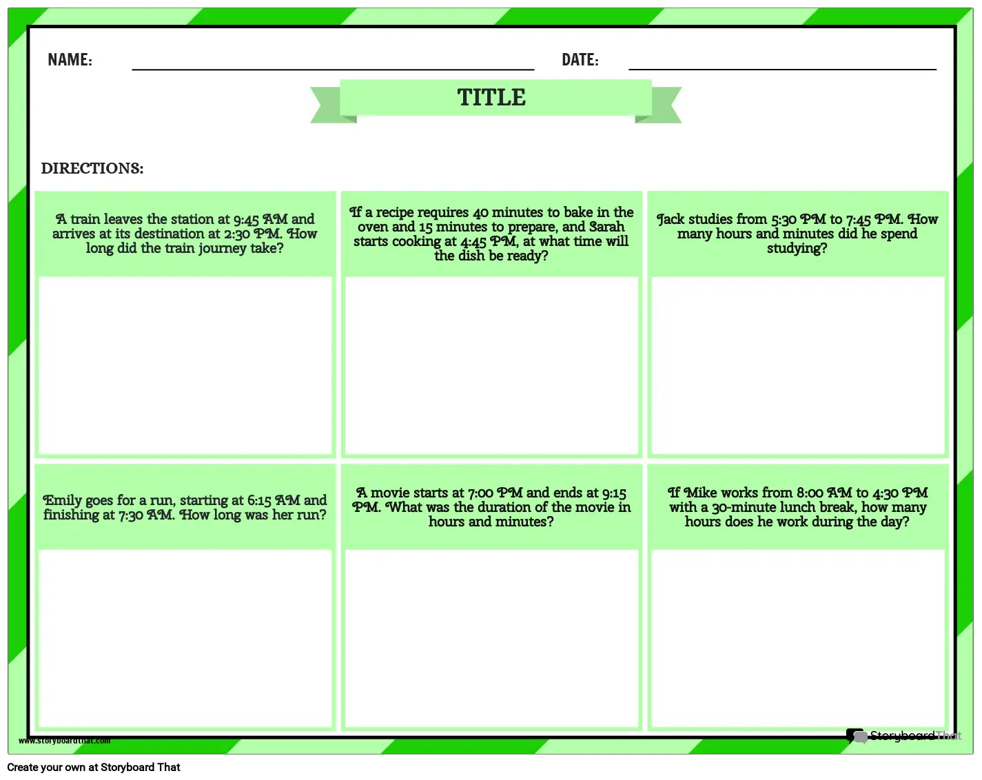 Math Word Problems Involving Elapsed Time Storyboard math-word-problems-involving-elapsed-time-storyboard