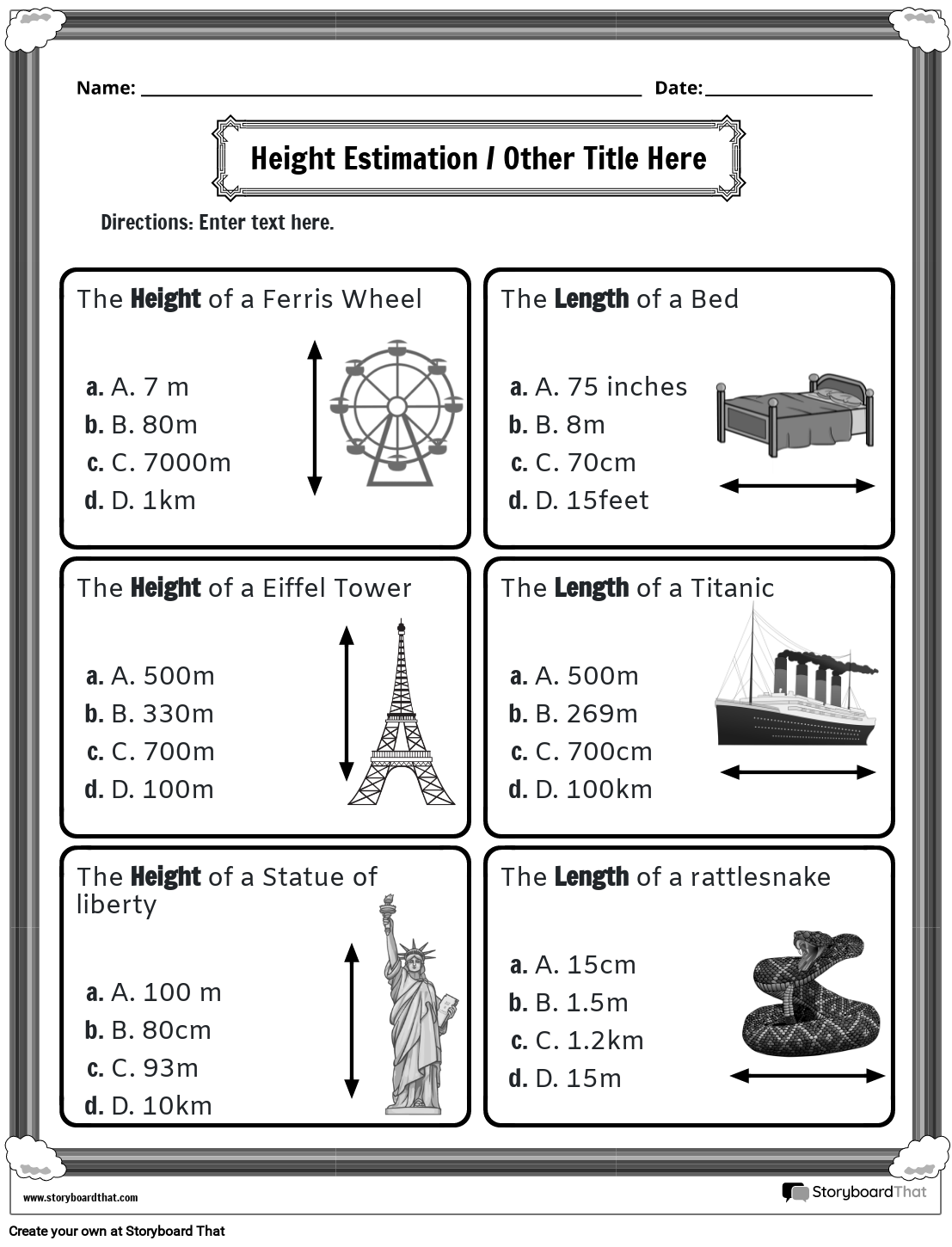 The Metric System Worksheets