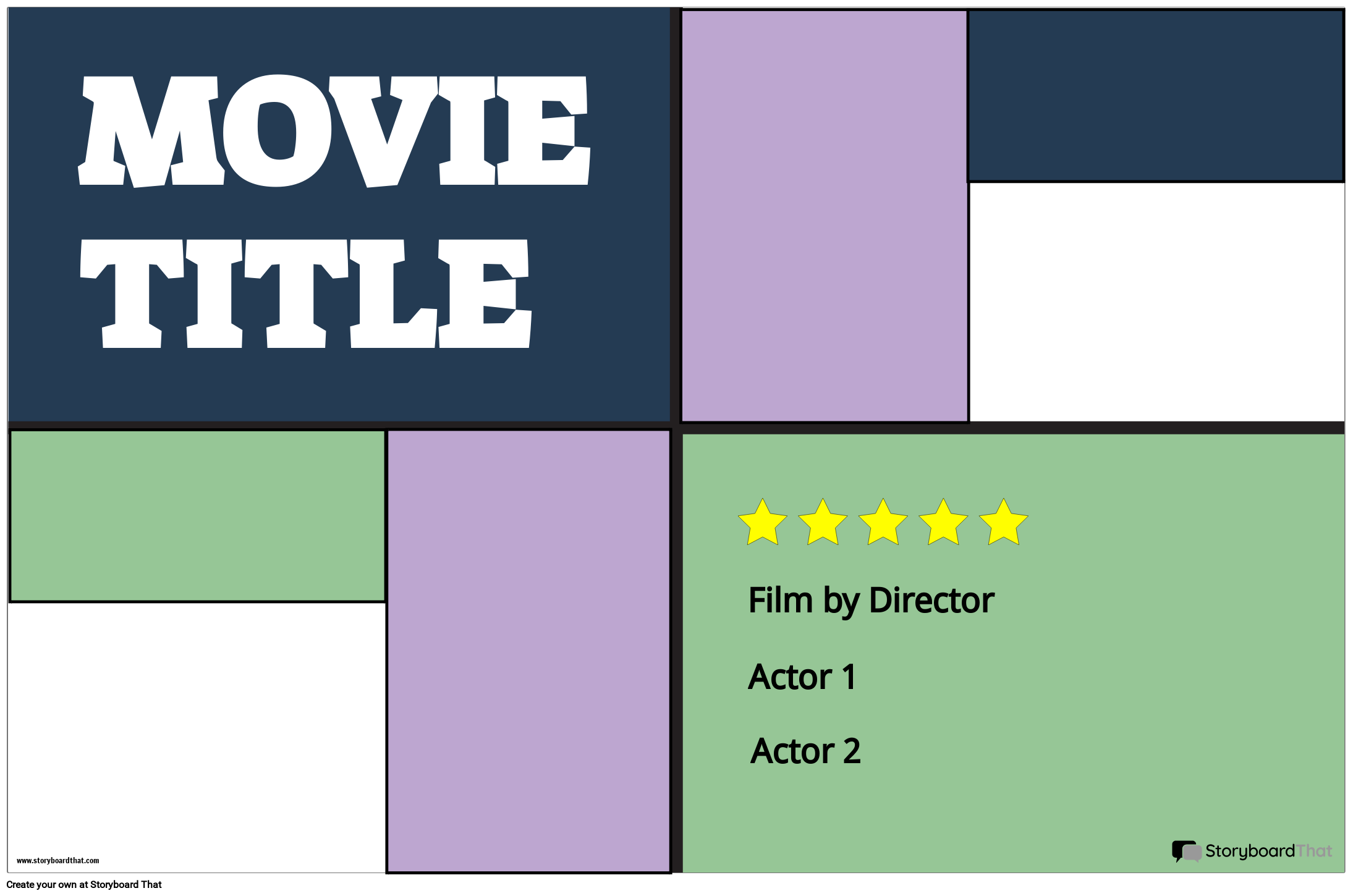 Movie Poster Template — Movie Poster Maker | StoryboardThat