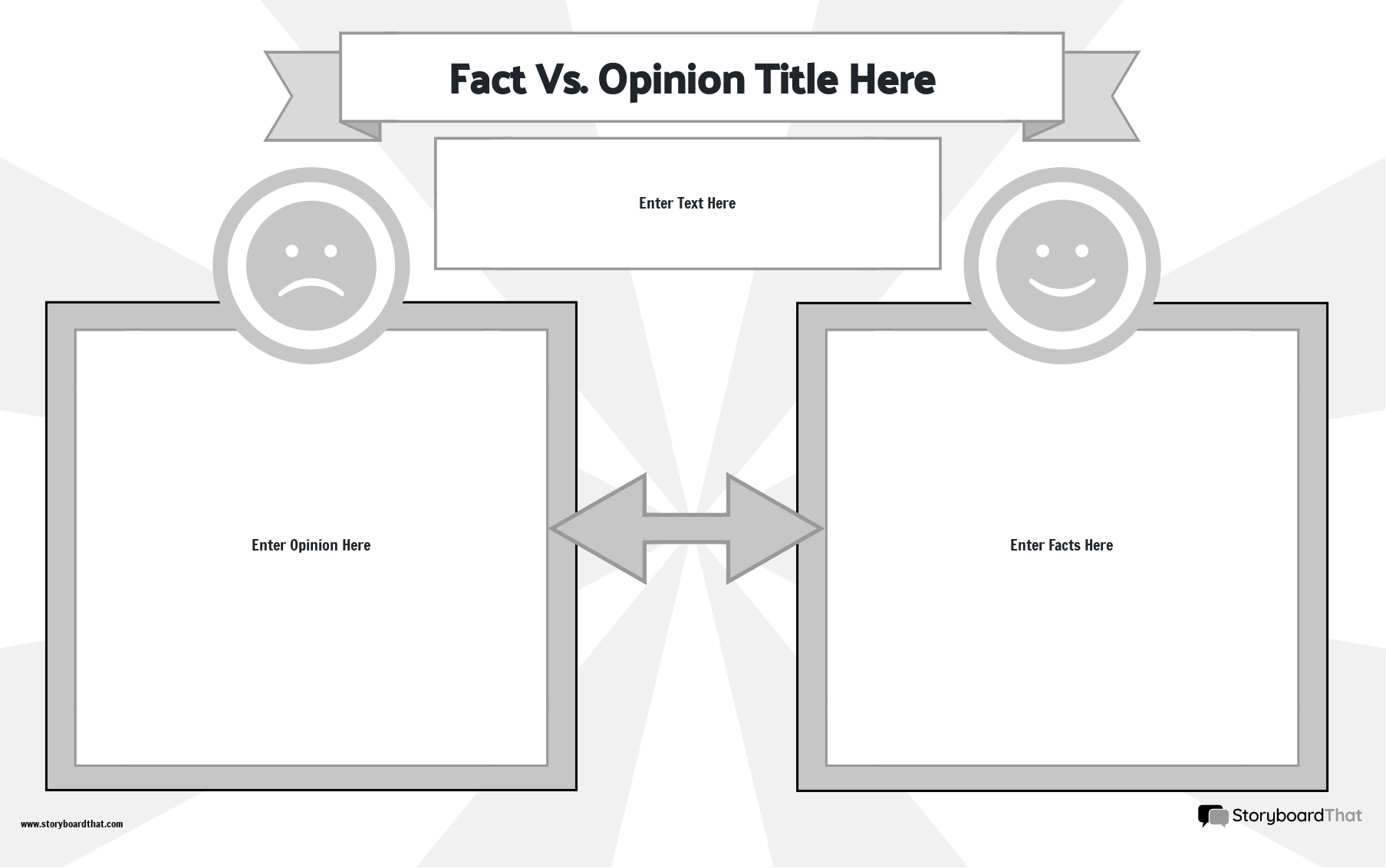 Fact vs. Opinion Worksheet with Smiley Faces Storyboard