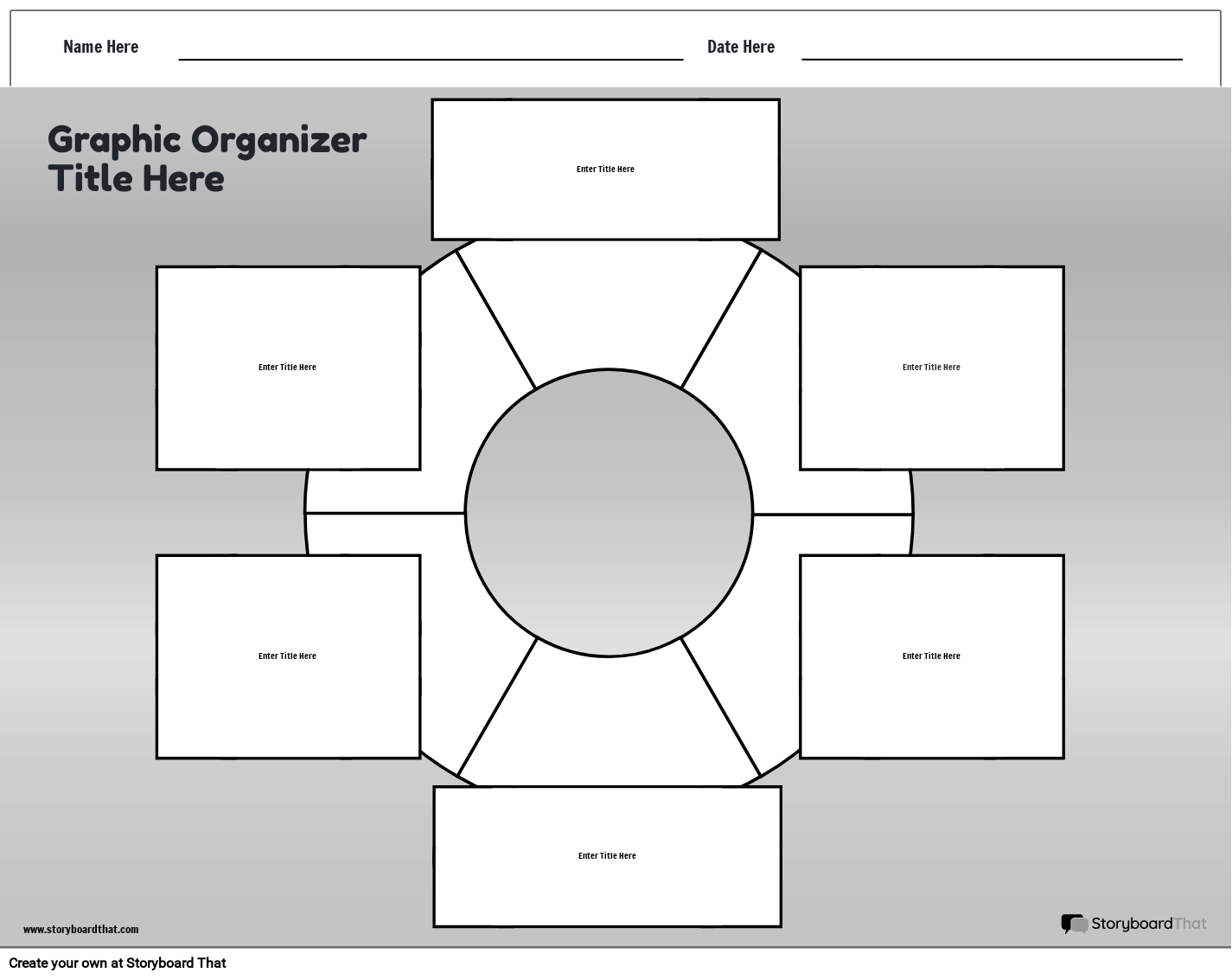 Graphic Organizer Template Featuring Doughnut