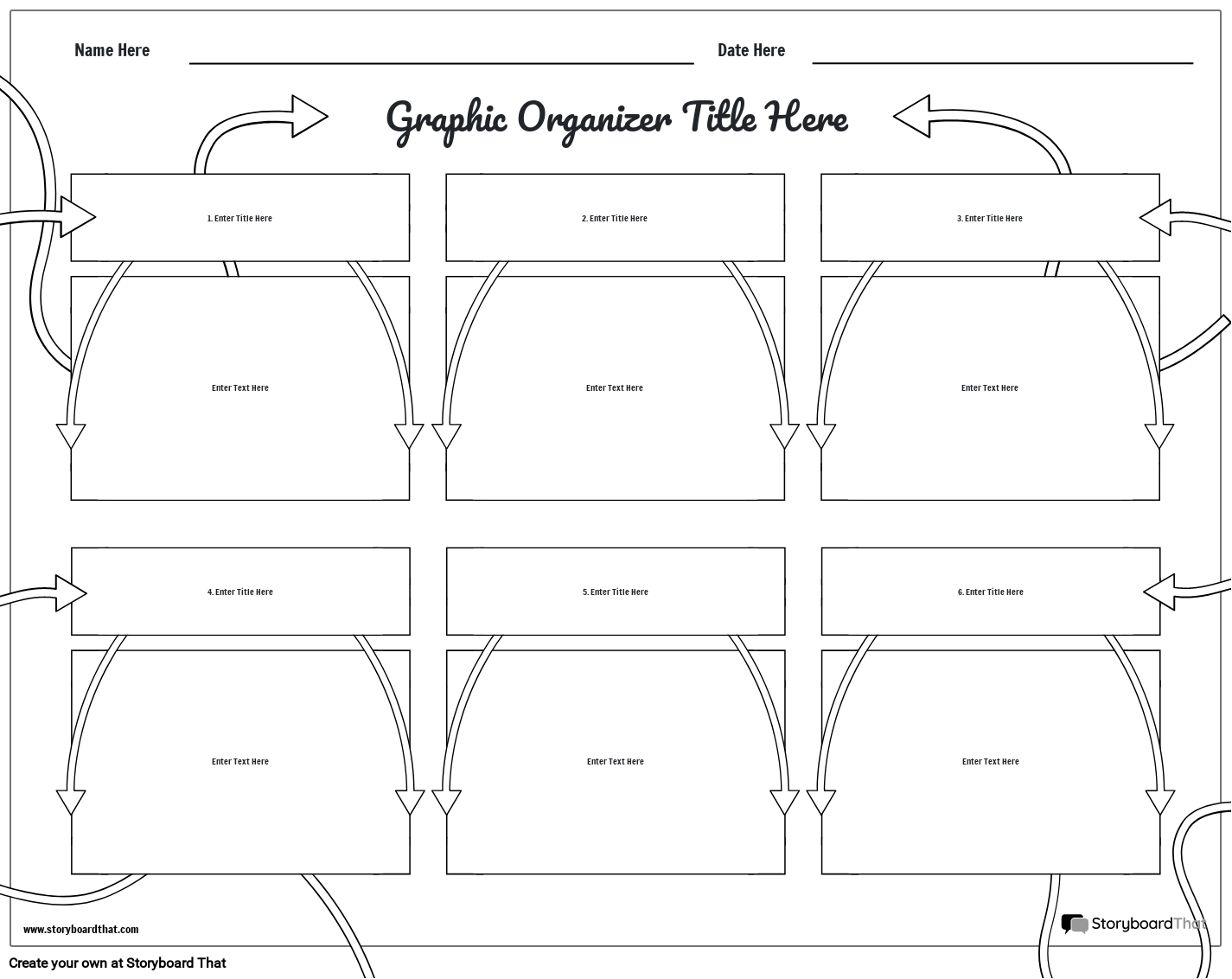 Multi-Arrows Graphic Layout Template Storyboard