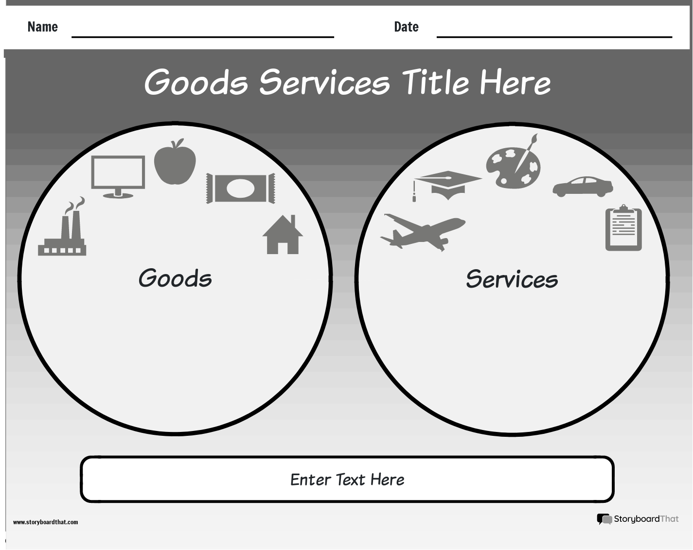 Multiple Symbols Based Goods and Services Template