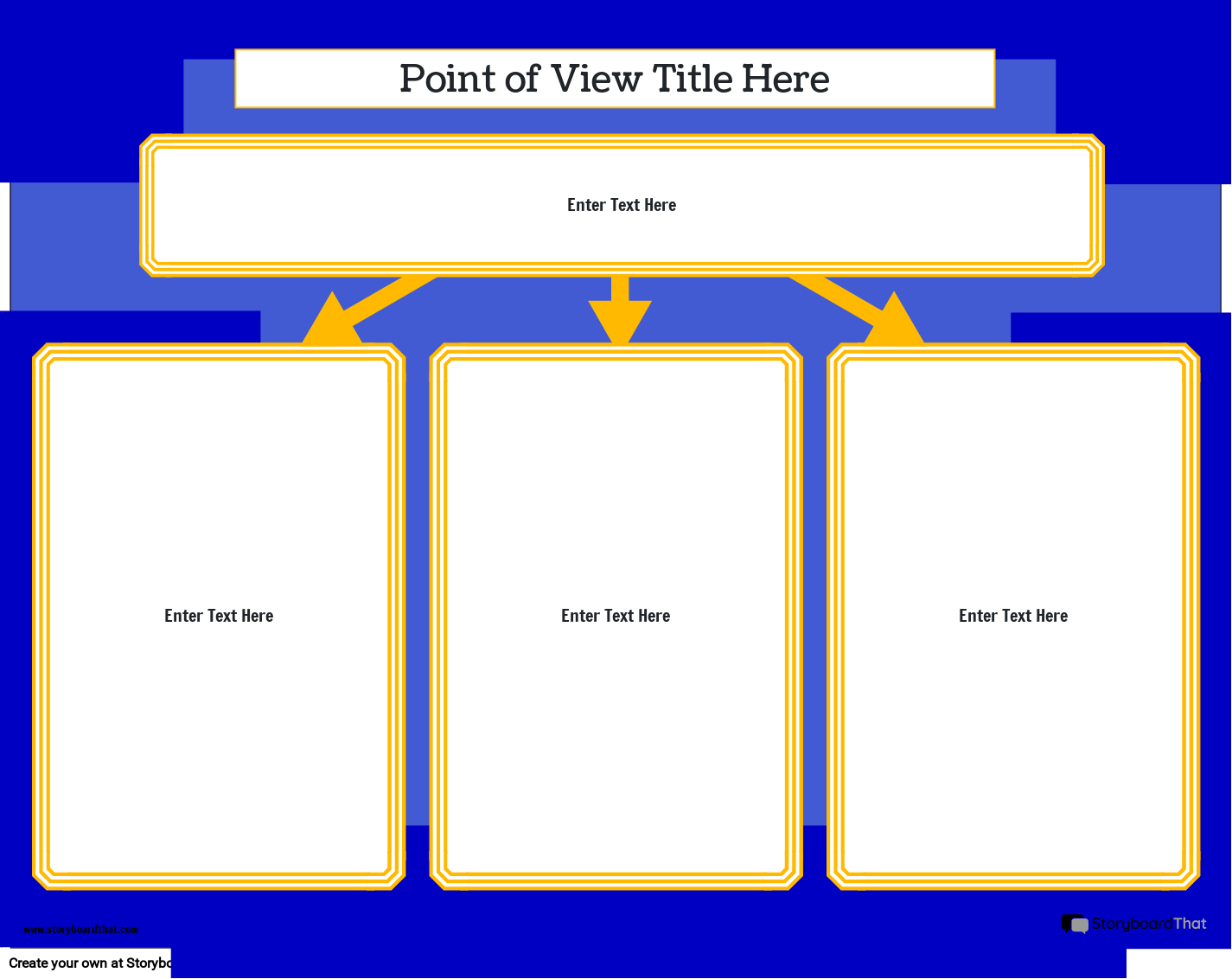 Blue Themed Point of View Worksheet Template Storyboard
