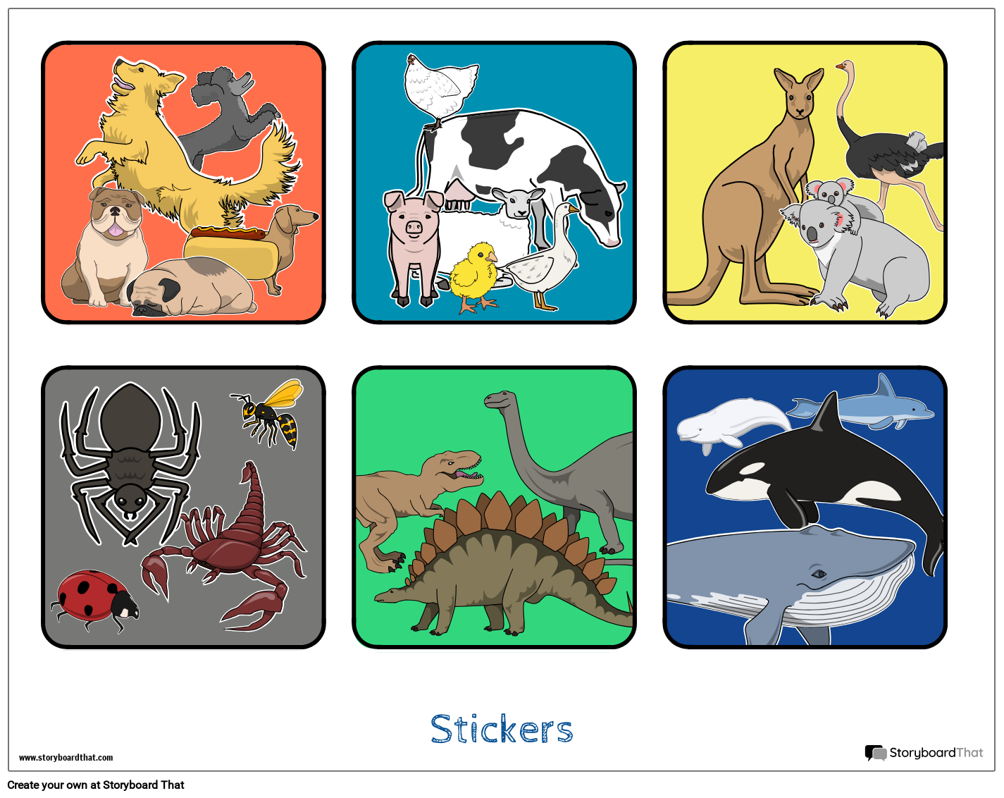 Sticker Templates — Online Sticker Maker | StoryboardThat