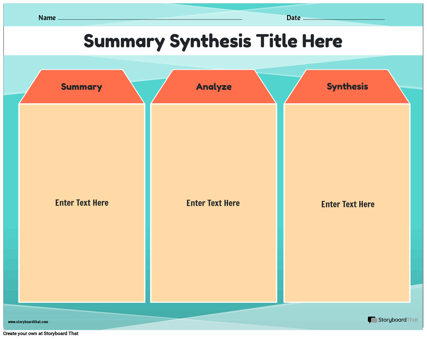 New Create Page Summary & Synthesis Template 4