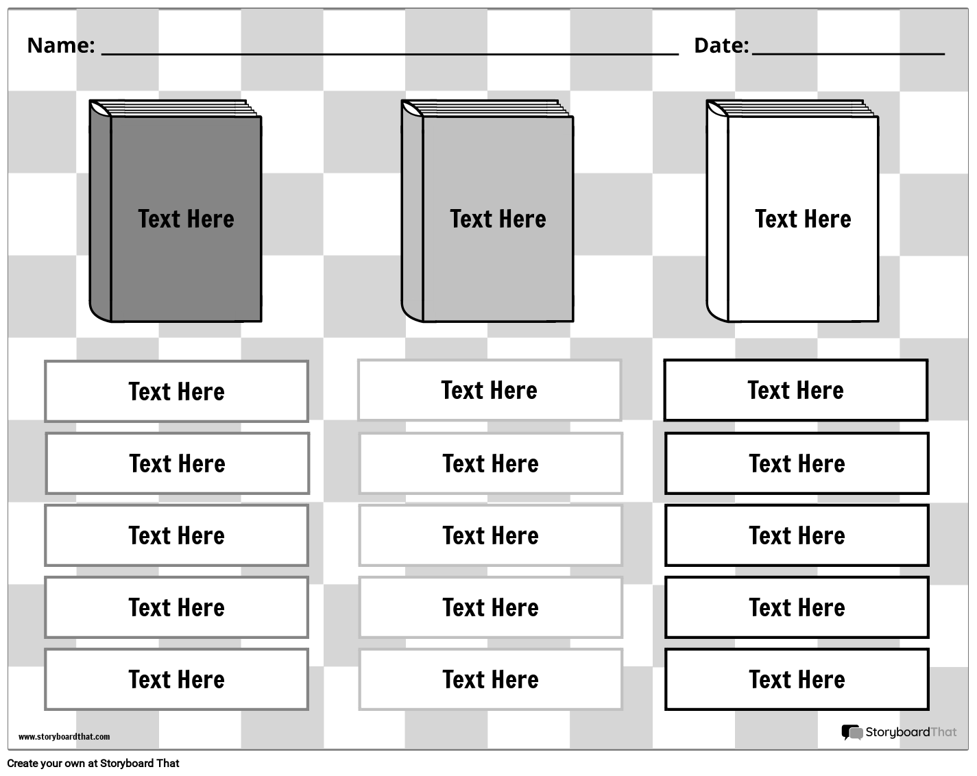 Nonfiction Text Structure with a Checkered Background