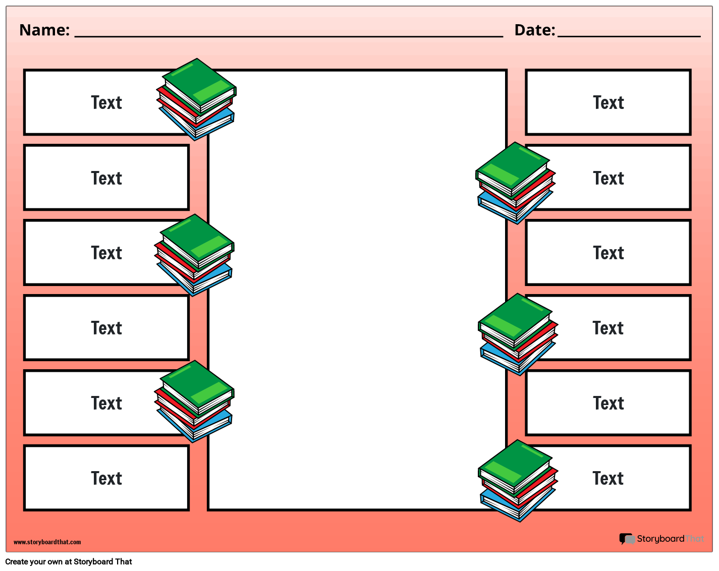 Colorful Nonfiction Text Structure Guide in Landscape