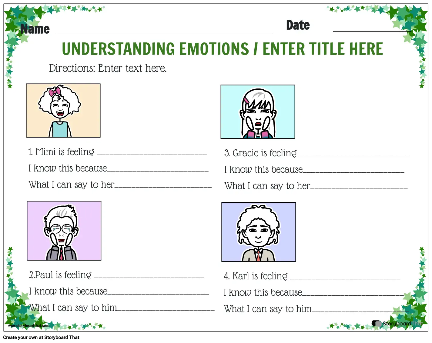 Non-Verbal Communication Storyboard by templates