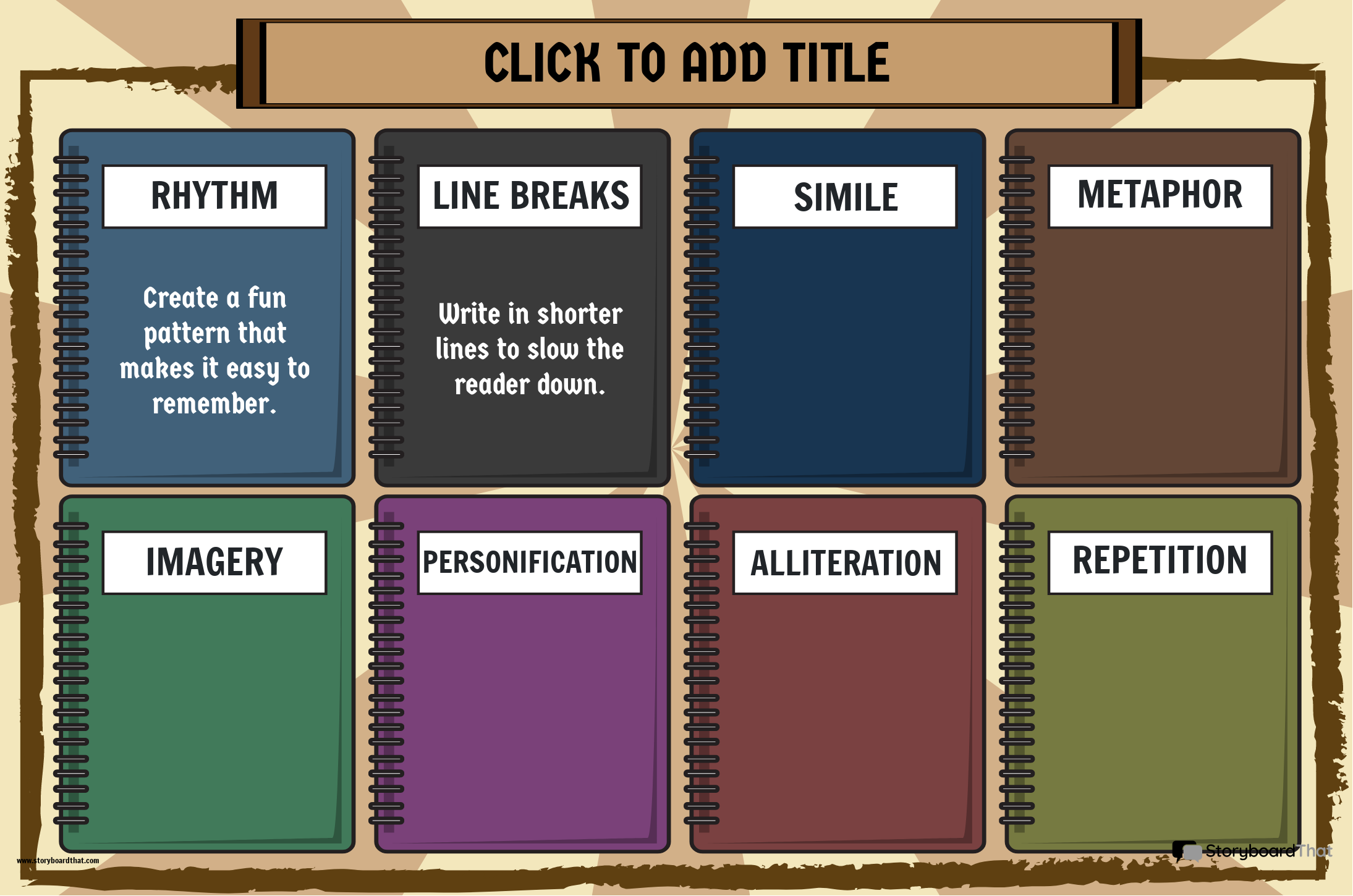 Notebook Themed Poetry Template Storyboard by templates