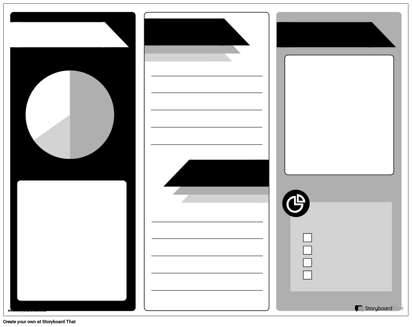 Pamphlet 5 BW Storyboard By Templates pamphlet-5-bw-storyboard-by-templates