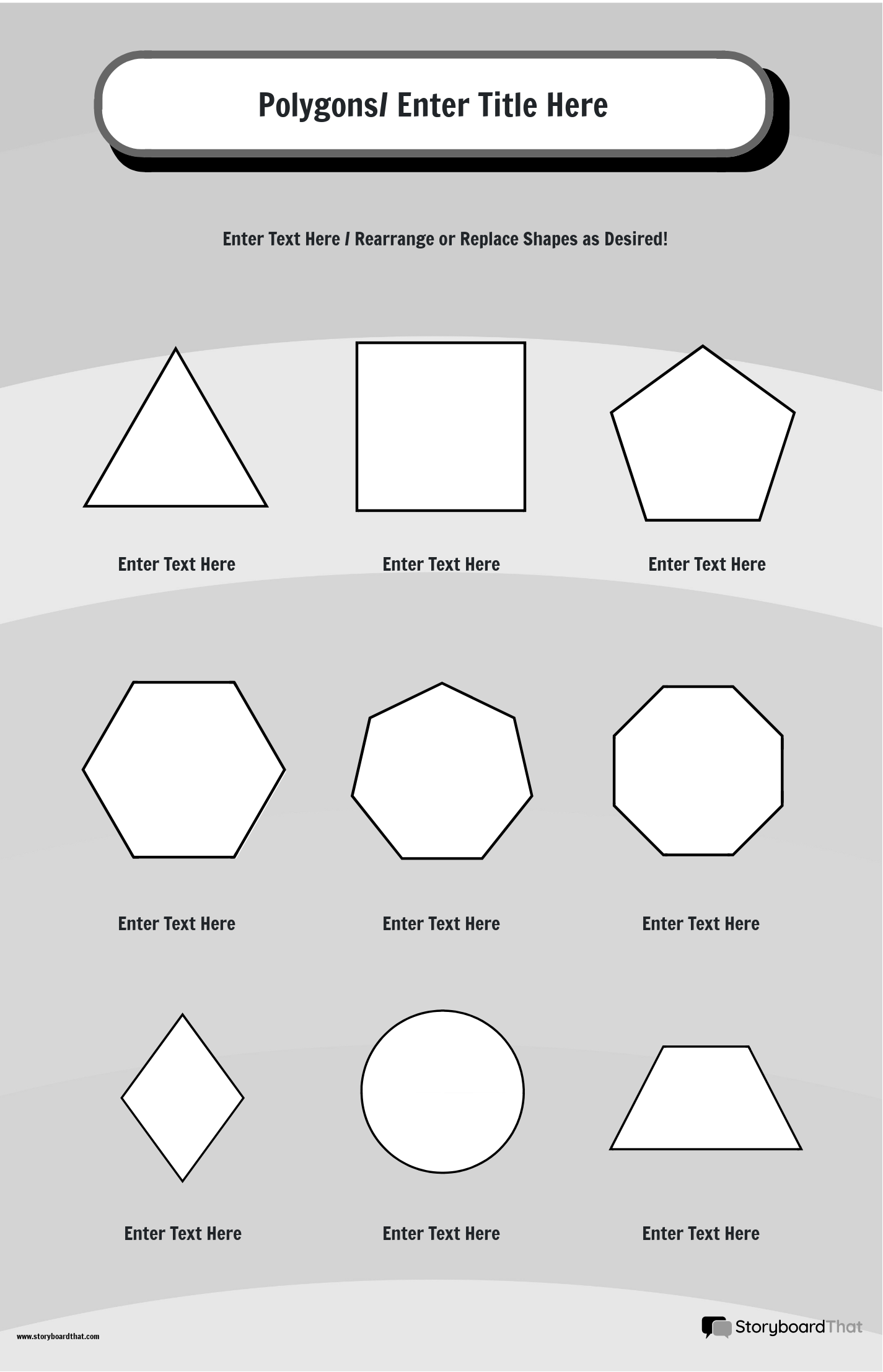 Pastel-themed 2D Shapes Poster Storyboard by templates