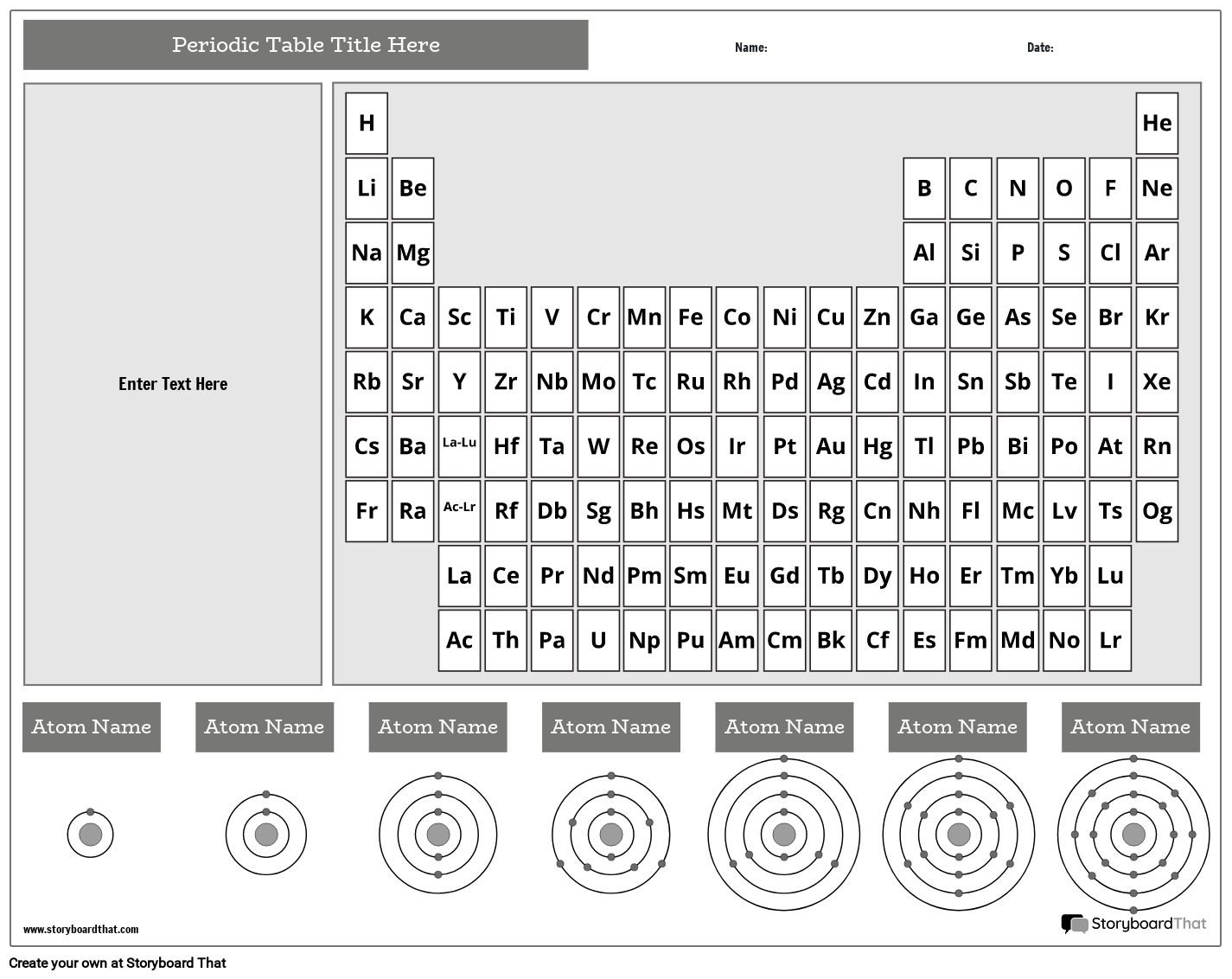 Elements Structures Based Periodic Table Worksheet
