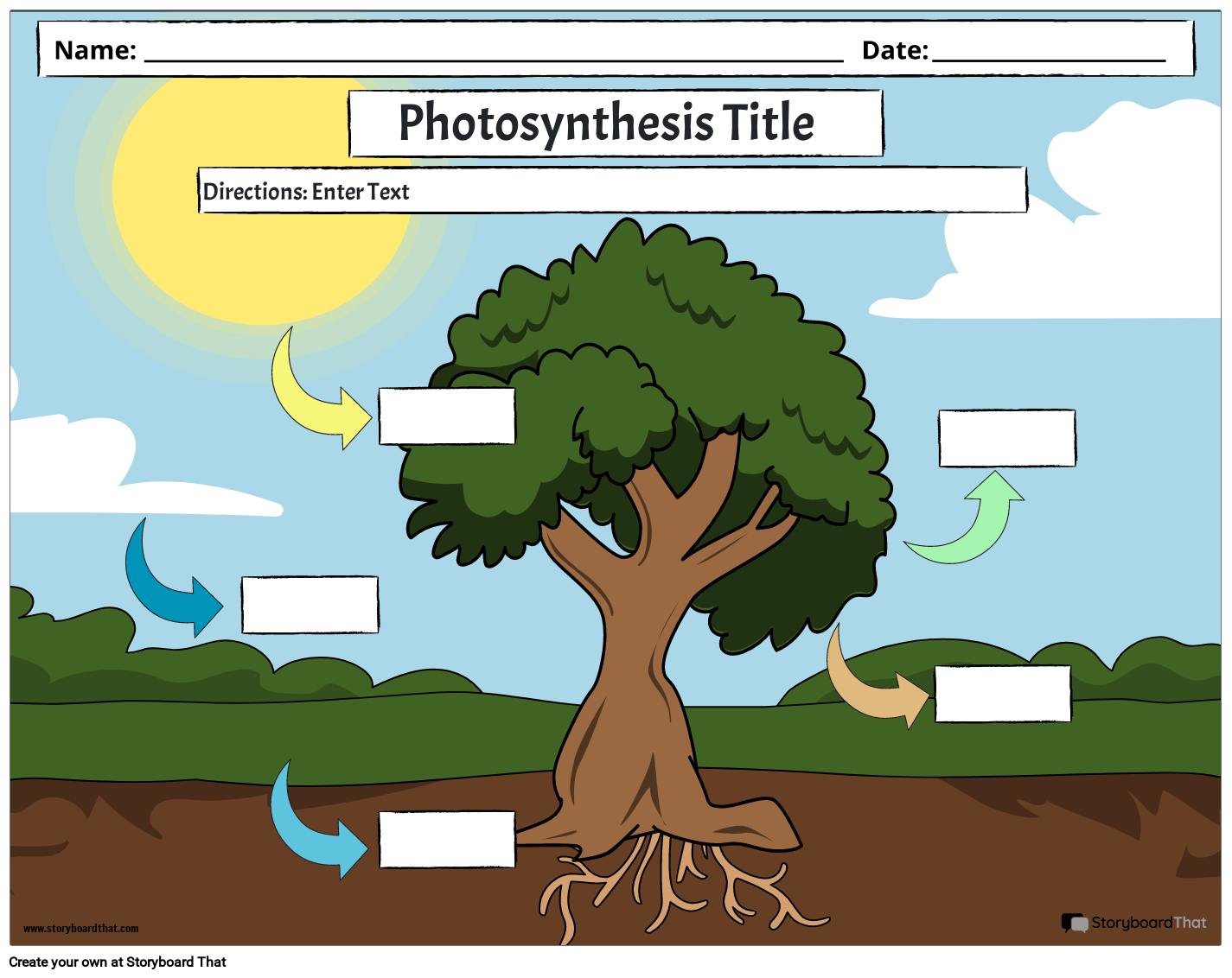 Green Tree Based Photosynthesis Worksheet Design