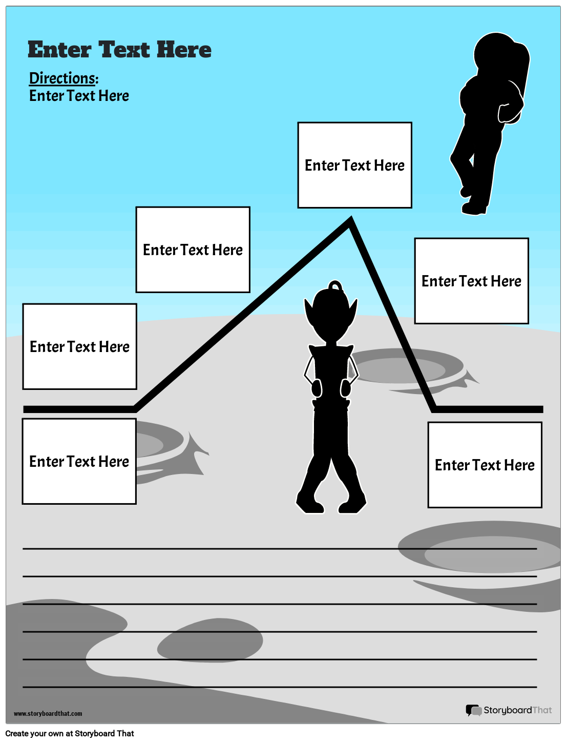 Moon And Space Themed Plot Diagram Template Storyboard Moon And Space Themed Plot Diagram Template Storyboard