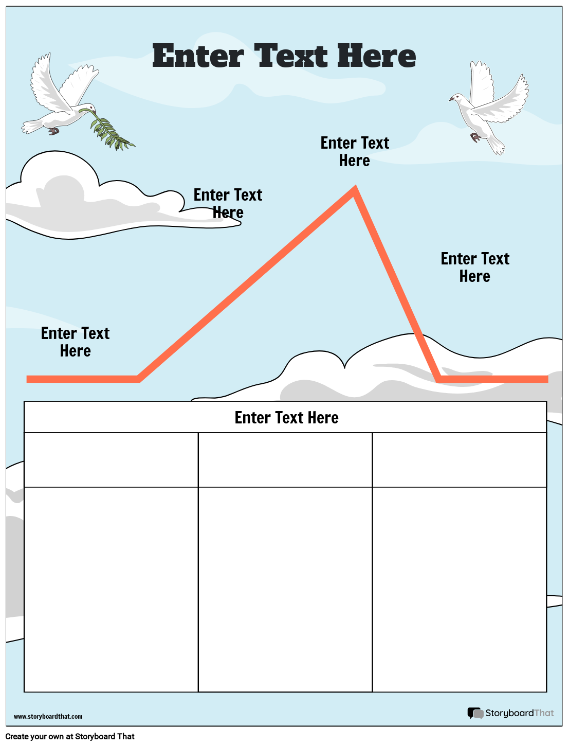 Free Plot Diagram Template With Doves Storyboard