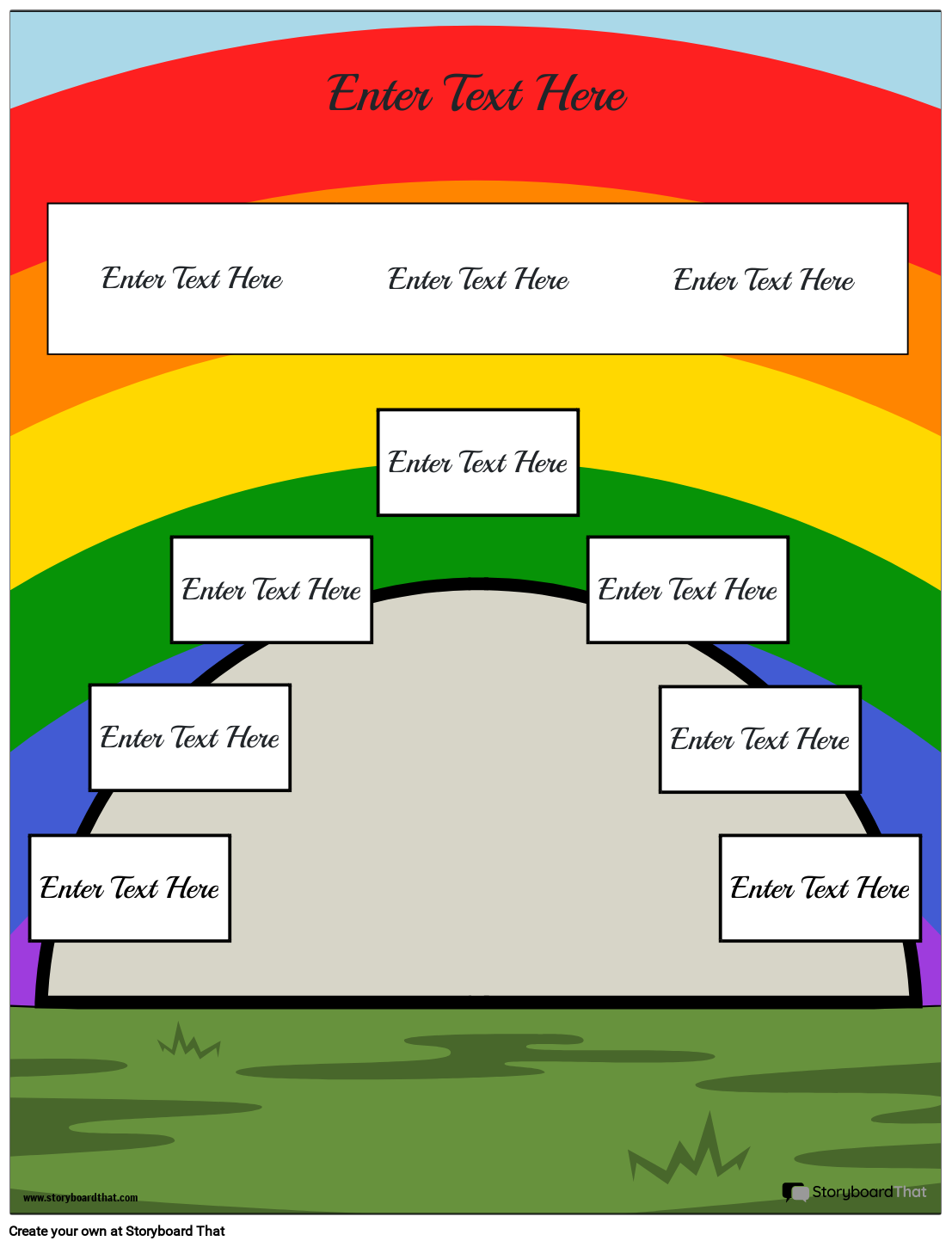 Rainbow Plot Diagram Template Storyboard By Templates