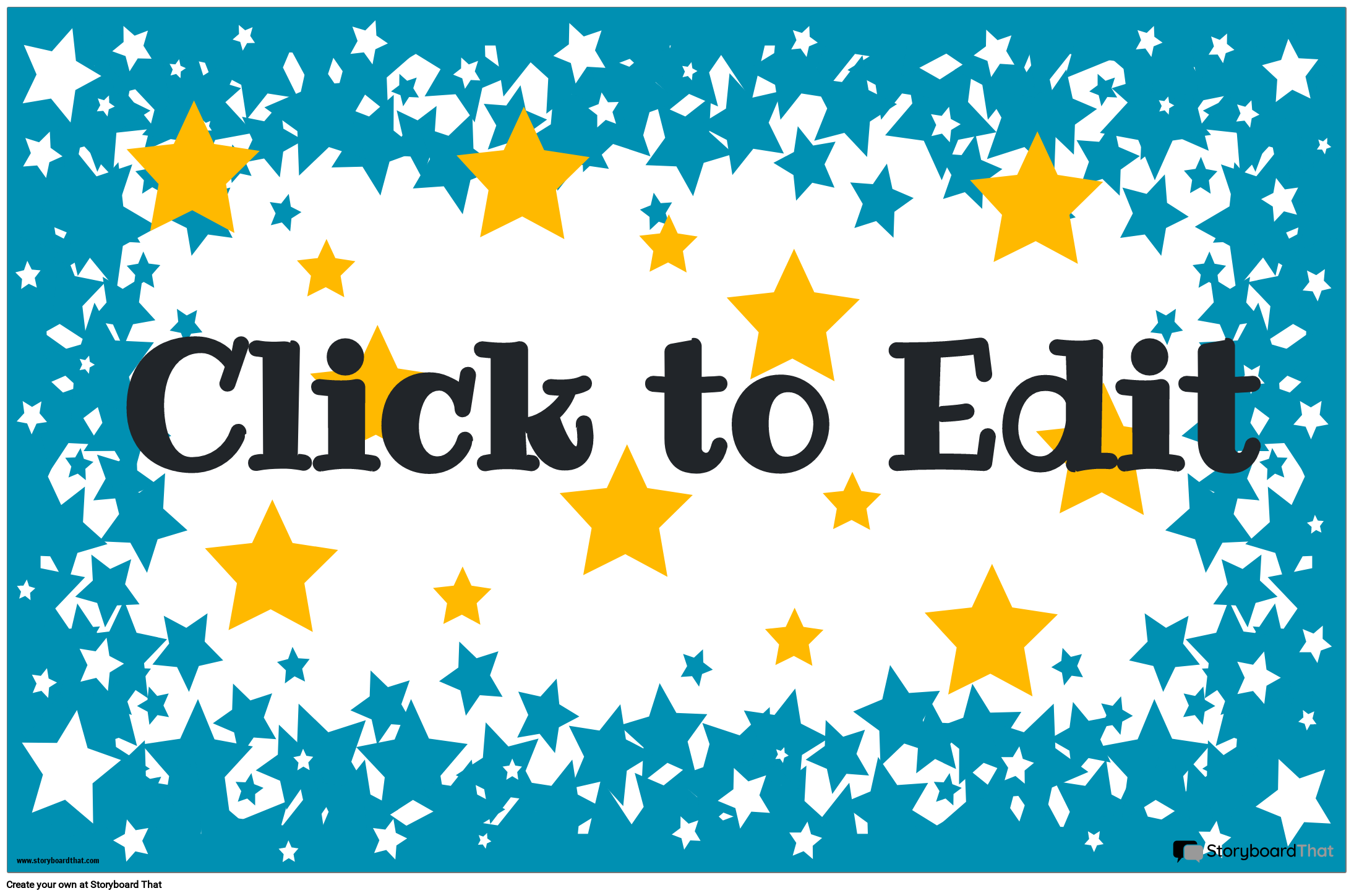 Print-ready Stars Welcome Poster Storyboard by templates