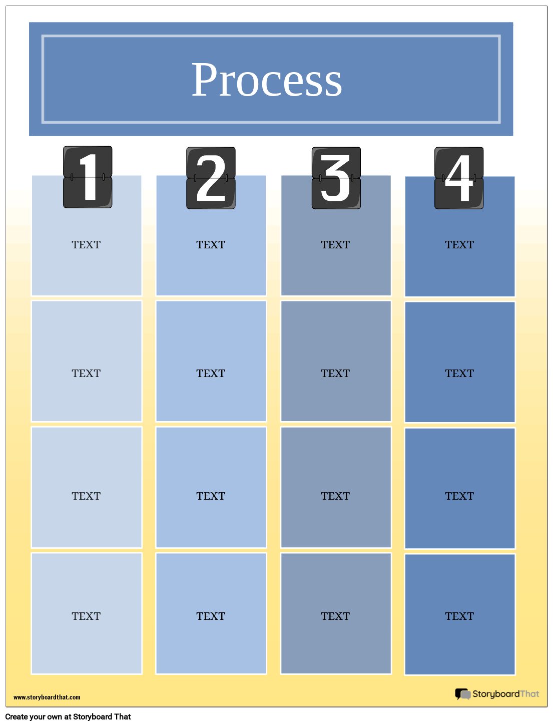 Process 4 Storyboard by templates