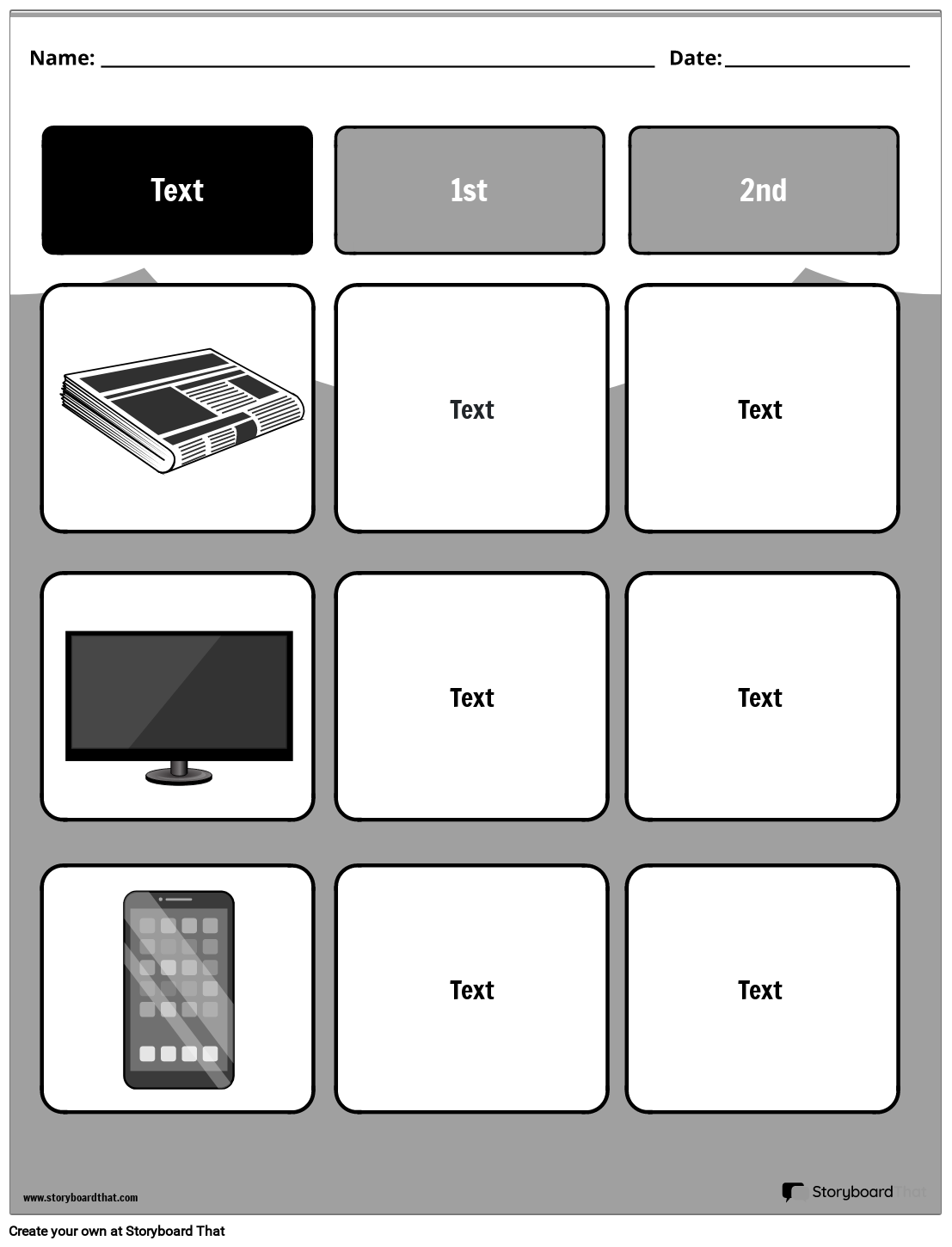 PS Portrait BW 1 Storyboard por templates