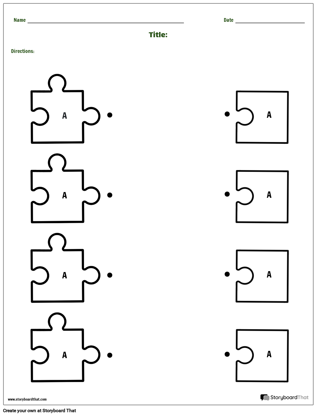 Puzzle Matching Type Template القصة المصورة من قبل templates